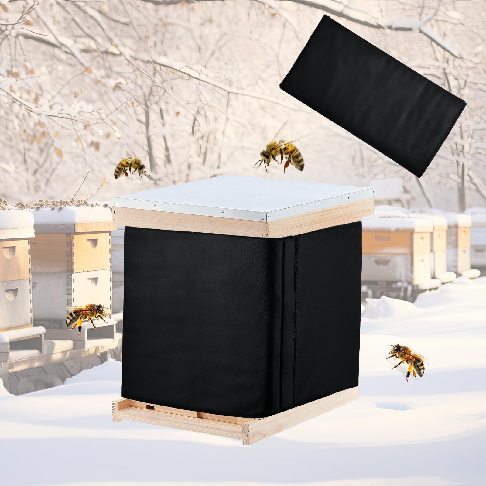 Amazon.com: CHANGE MOORE Bee Hive Wrap, 8 Frame Winter Protection Cover ...