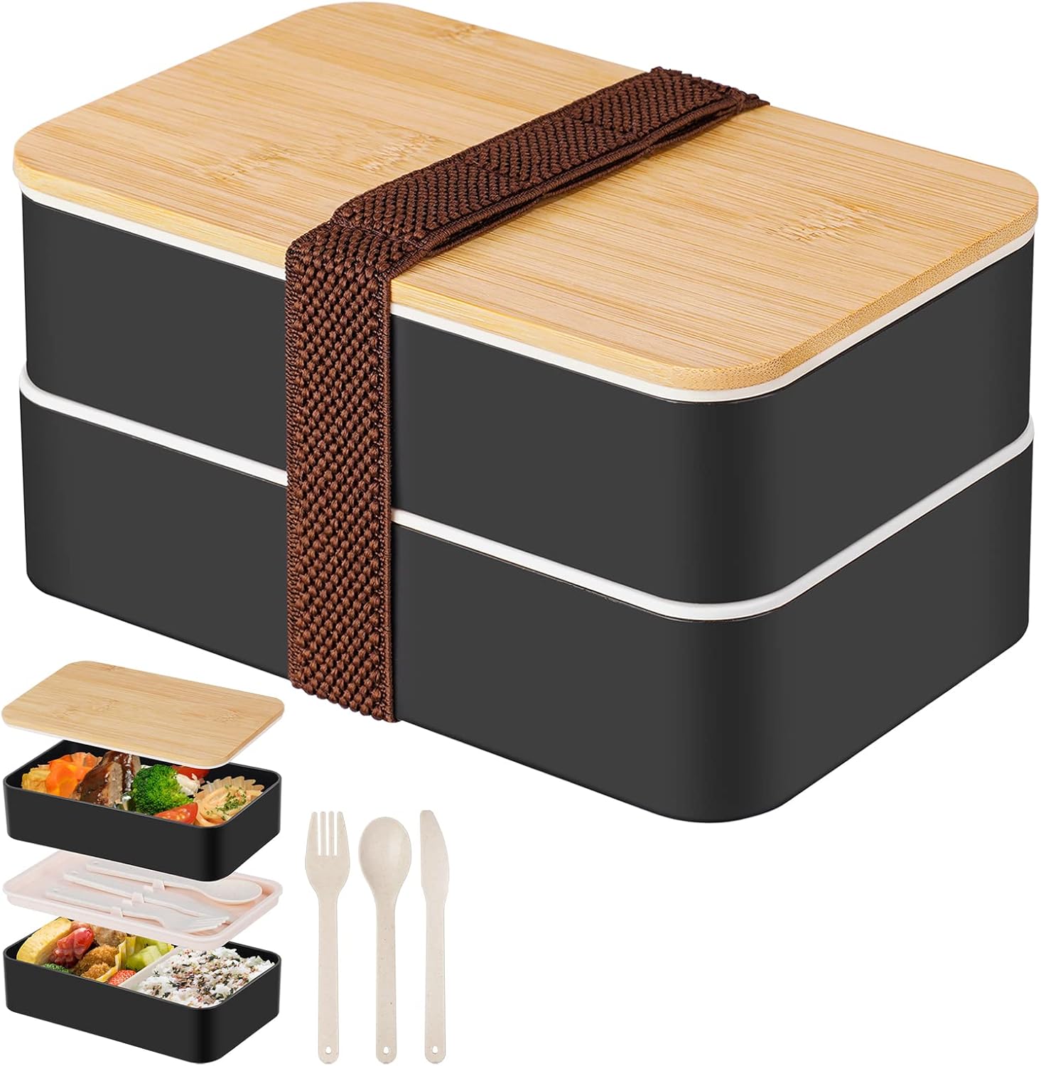 Worephu Bento Box Lunch Boxes, Stackable Bento Lunch Box with 2 ...
