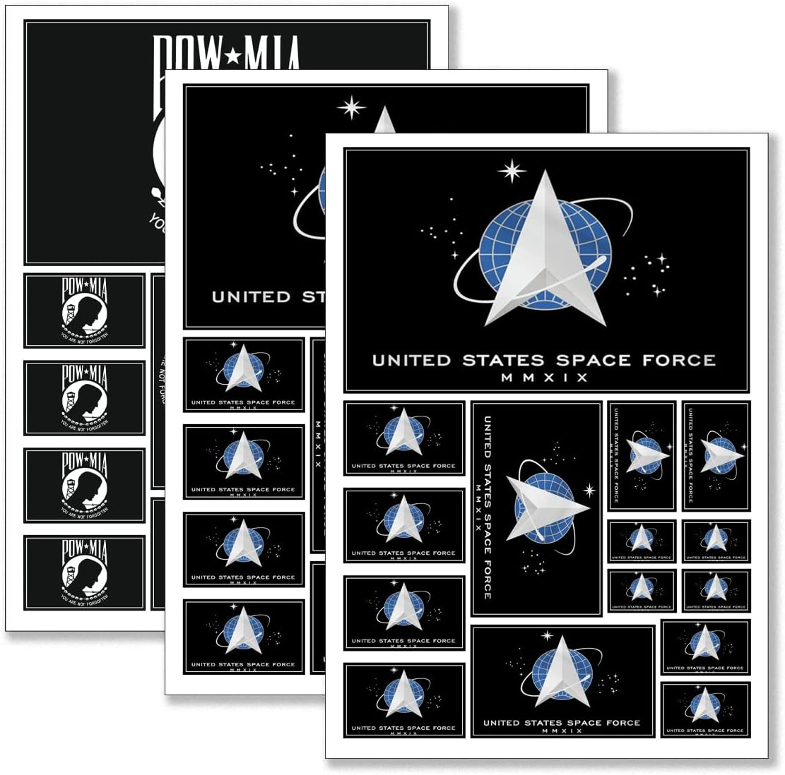 Amazon.com: QQSD US Space Force Flag Sticker Decal in Multiple Sizes, 3 ...