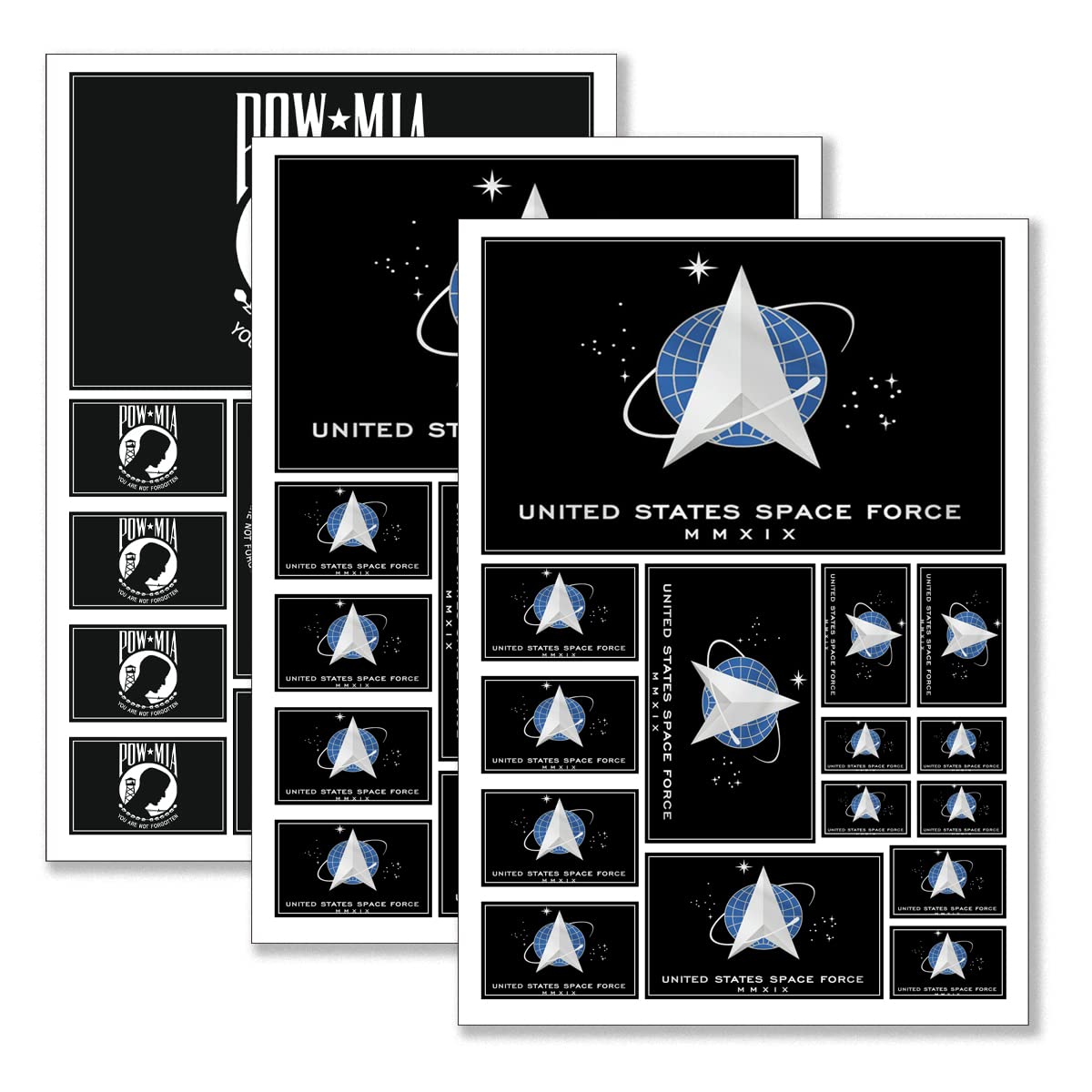 Amazon.com: QQSD US Space Force Flag Sticker Decal in Multiple Sizes, 3 ...