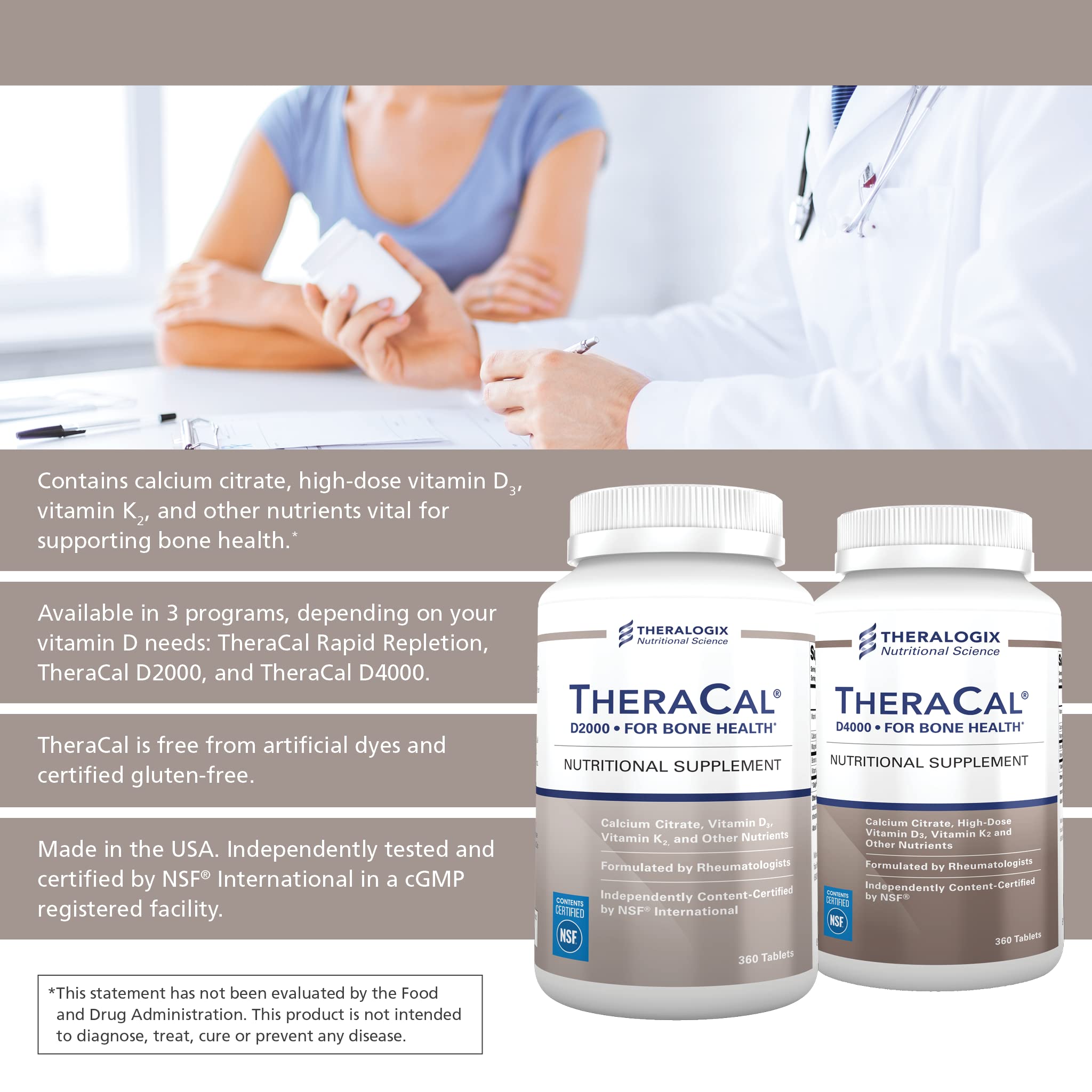 Snapklik.com : Theralogix TheraCal D2000 - Bone Health Support Supplement