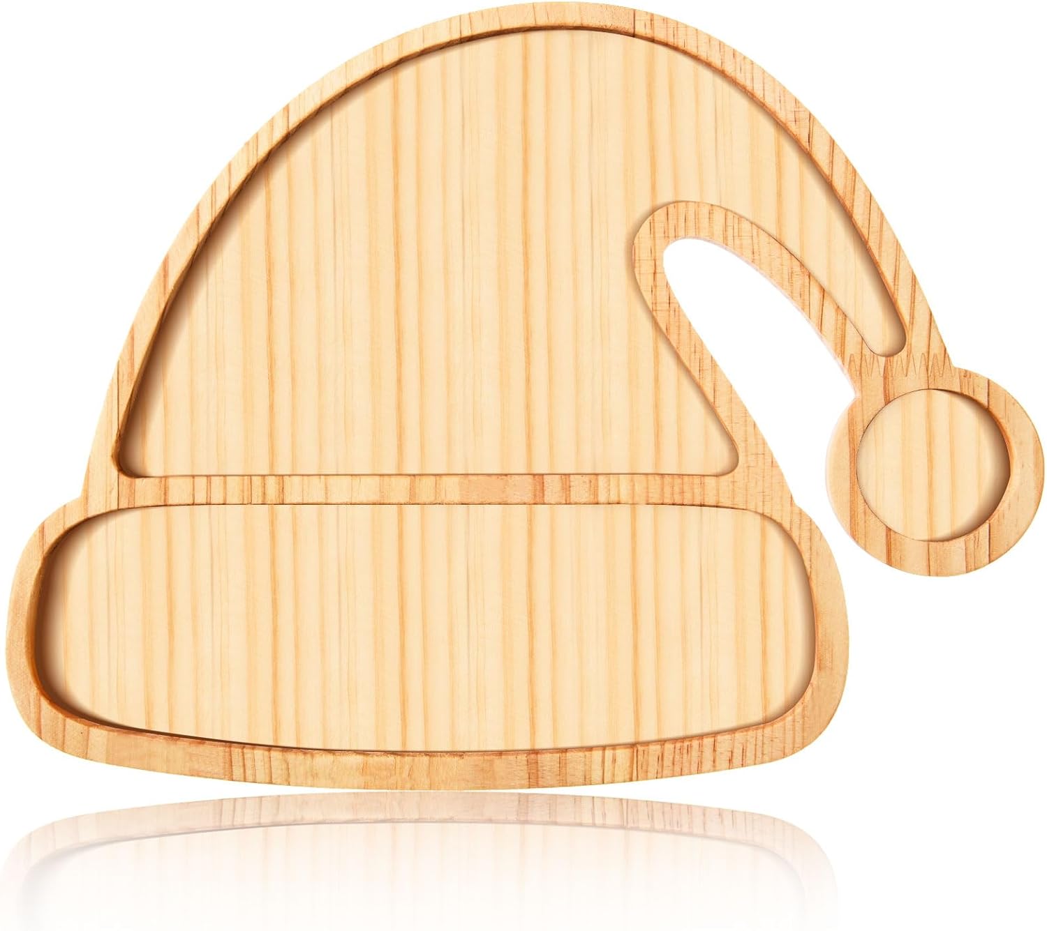 Amazon.com | FOBSME Christmas Hat Wooden Serving Tray Santa Hat Wooden ...