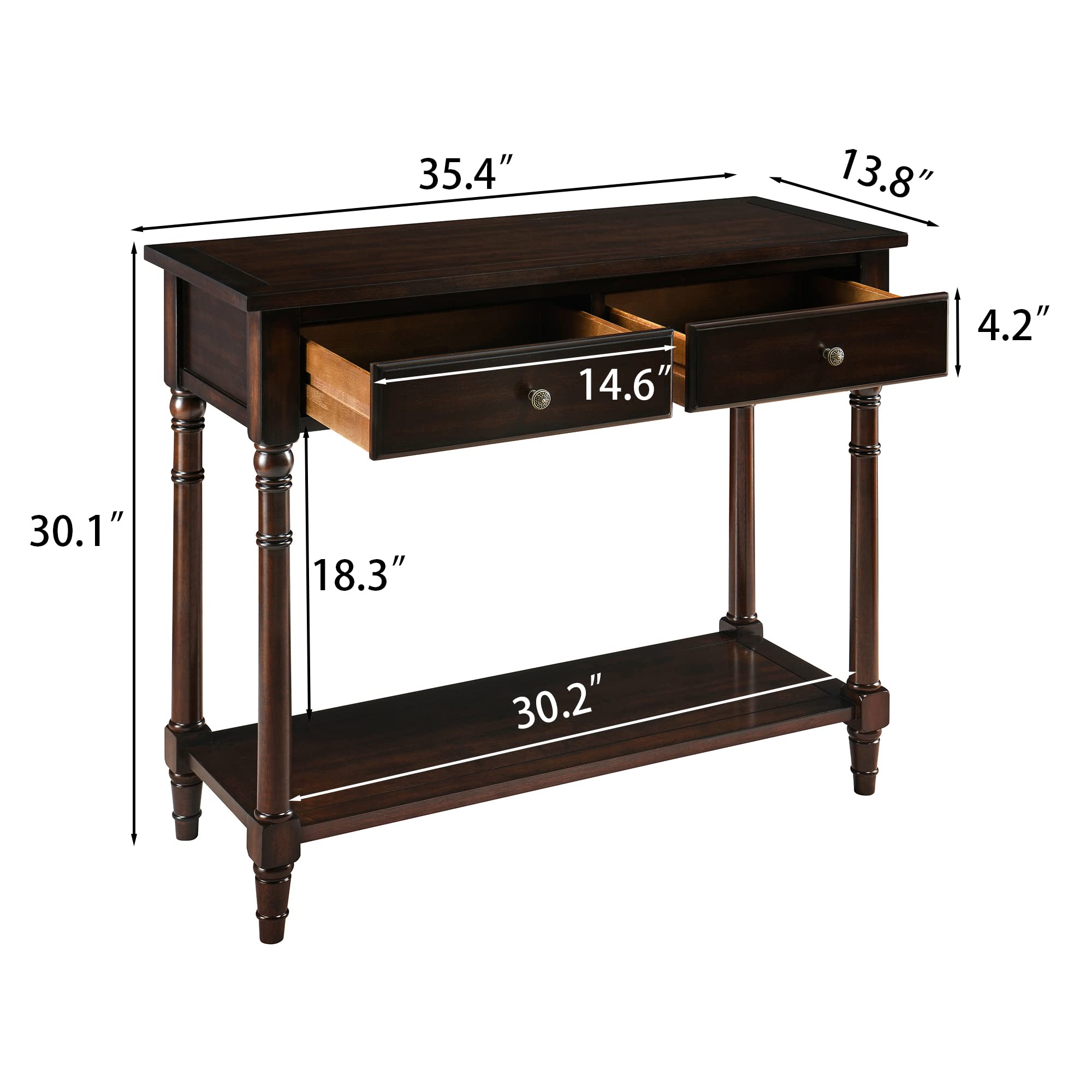 Snapklik.com : Solid Wood Console Entry Table