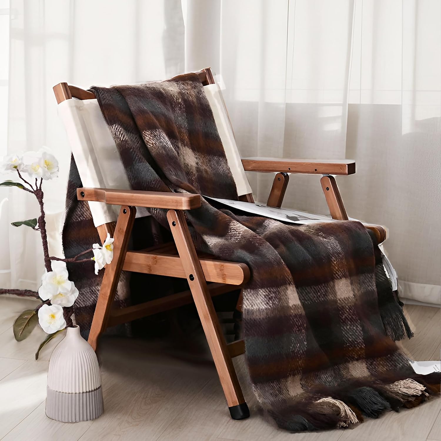 Amazon.com: ZonLi Brown Throw Blanket, 50" x 60" Fall Decorative ...