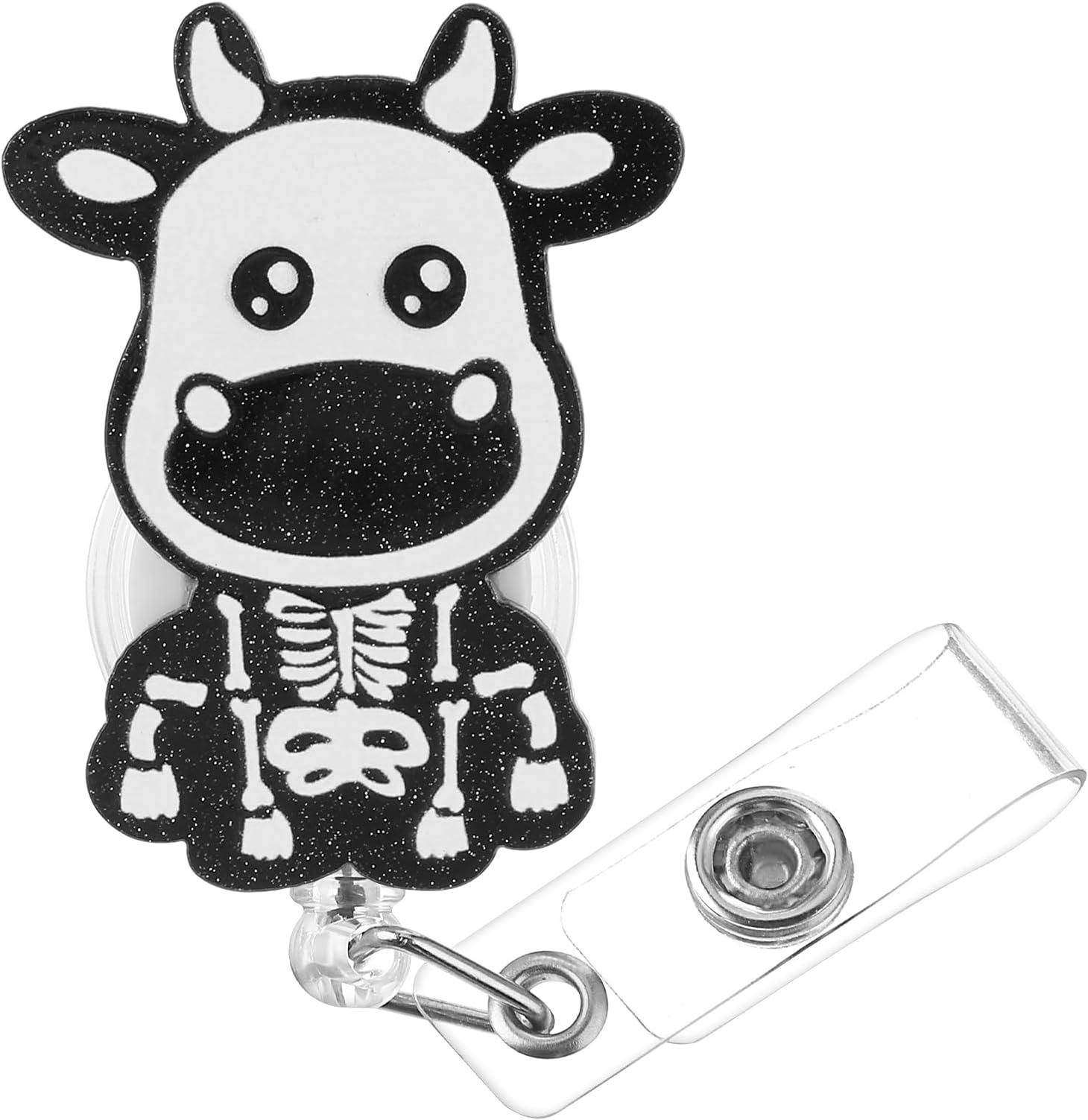 Amazon.com : Giantree Pink Cow Badge Reel Retractable, Cute Badge ...