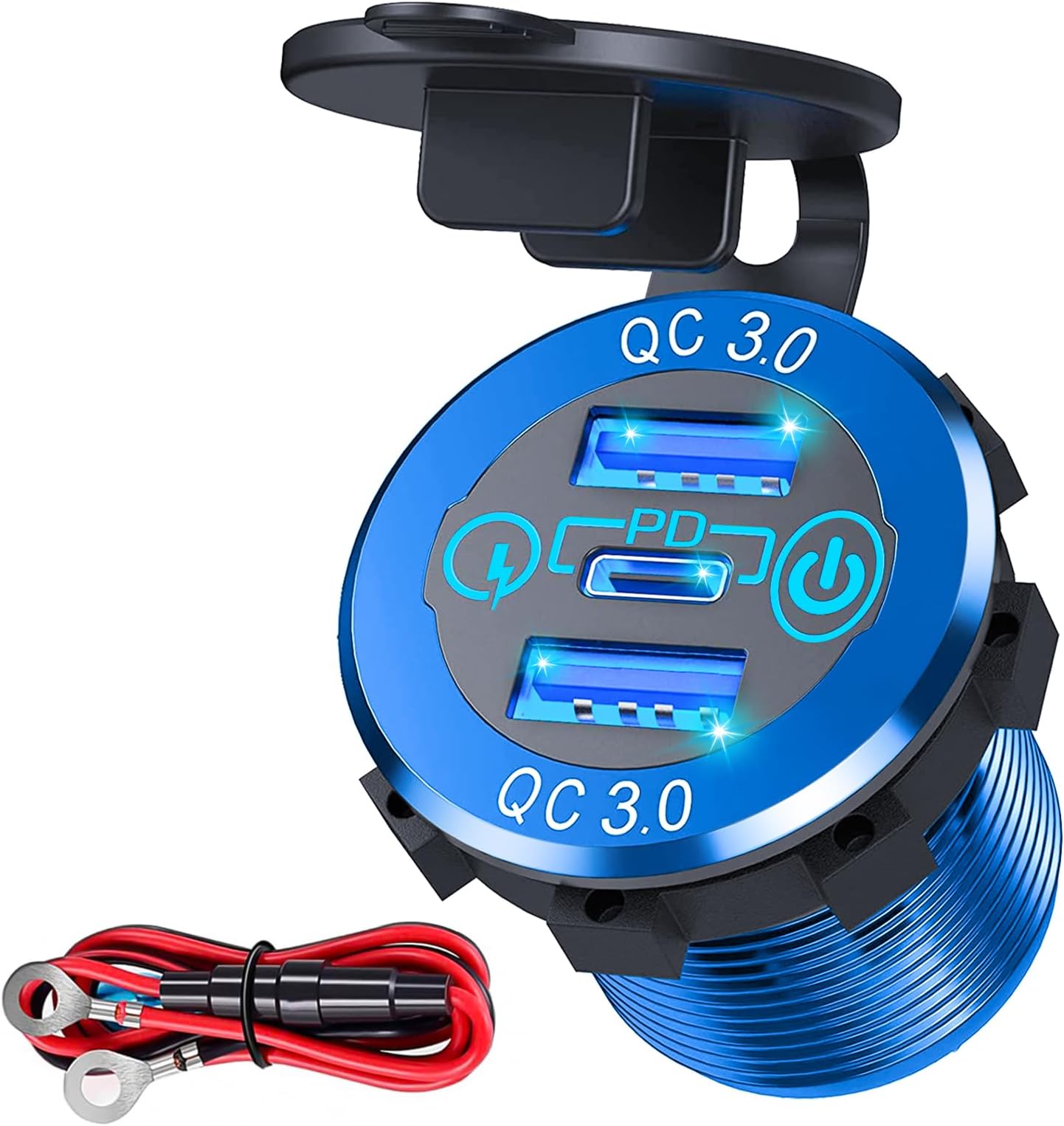 Amazon.com: OCTODER 12V USB Outlet, 30W USB C & 30W Dual QC 3.0 USB A ...