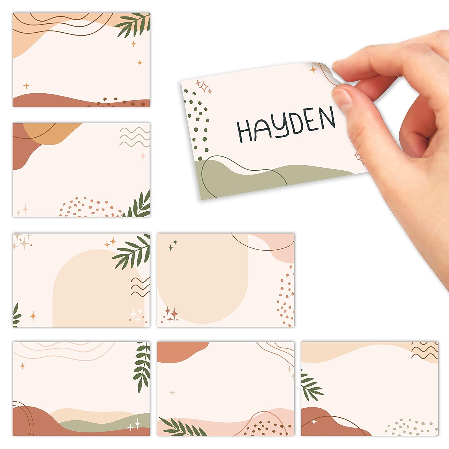 Amazon.com : 56 Boho Name Tags for Classroom Cubbies - Self Adhesive ...