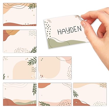 Amazon.com : 56 Boho Name Tags for Classroom Cubbies - Self Adhesive ...