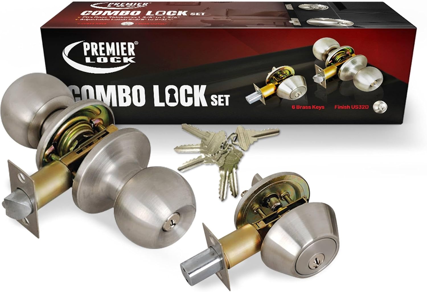 Grip Tight Tools Entry Door Knob and Single Cylinder Deadbolt Lock ...