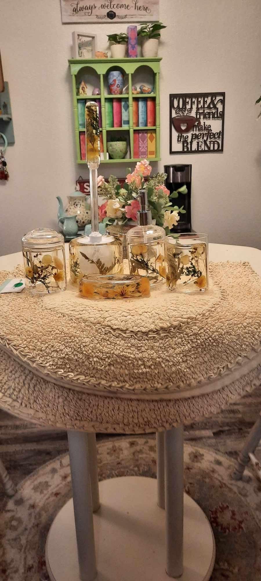 $7/mo - Finance Locco Decor 4 Piece Acrylic Liquid 3D Floating Motion ...