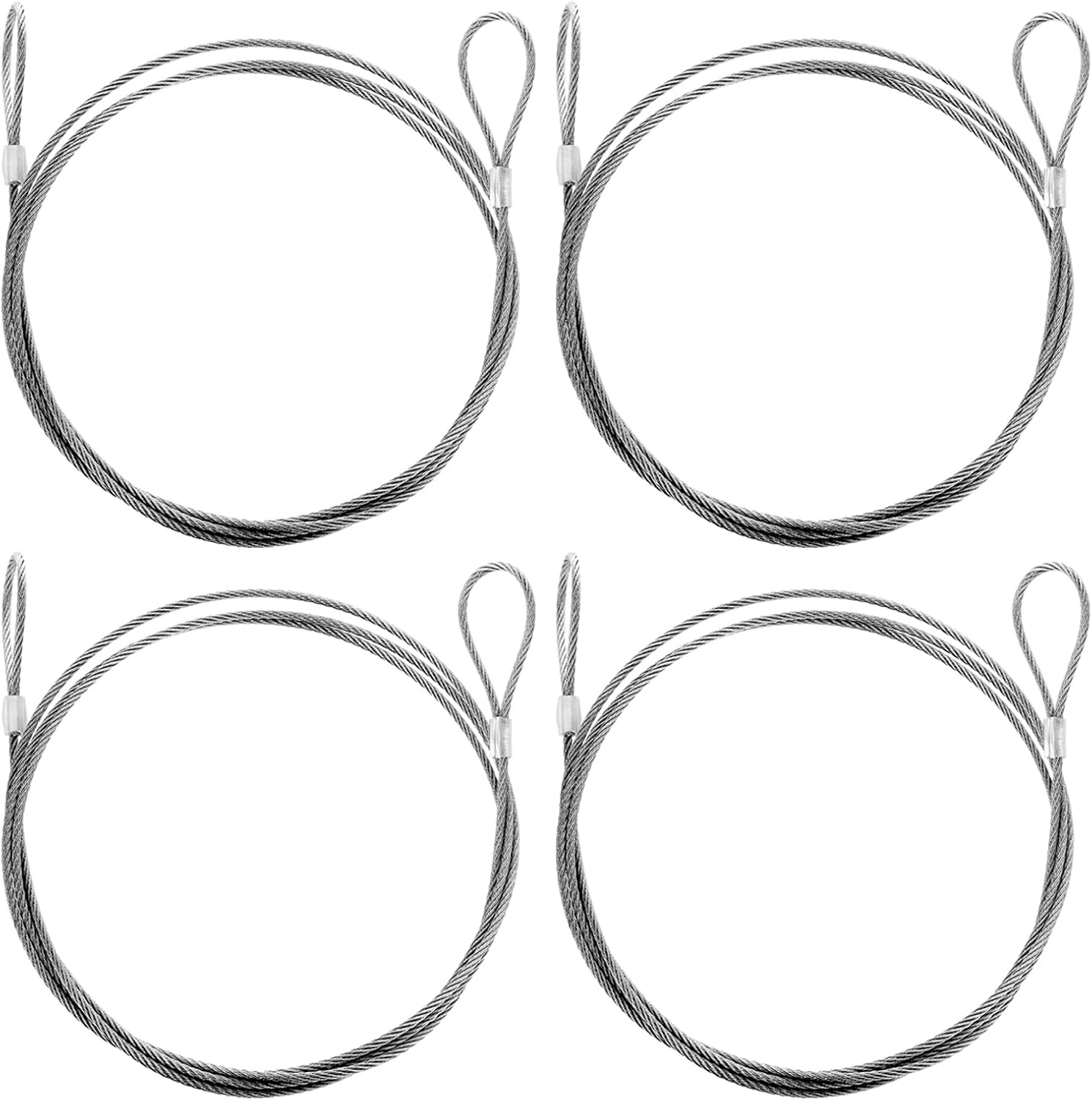 ABuff Stainless Steel Safety Wire Garage Door Cable 4 Pack 6.56' Safety ...