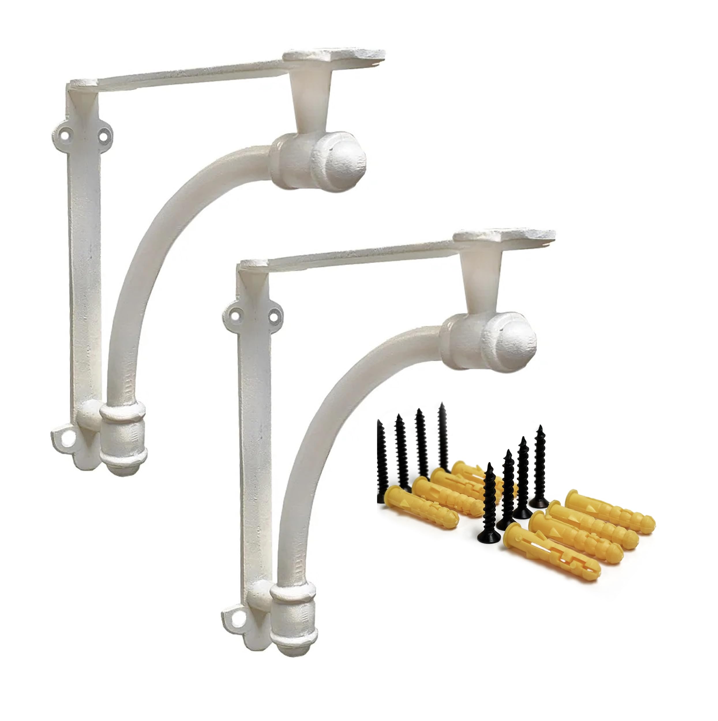 Snapklik.com : Half Round Decorative Shelf Brackets 7 Inch, Heavy Duty ...