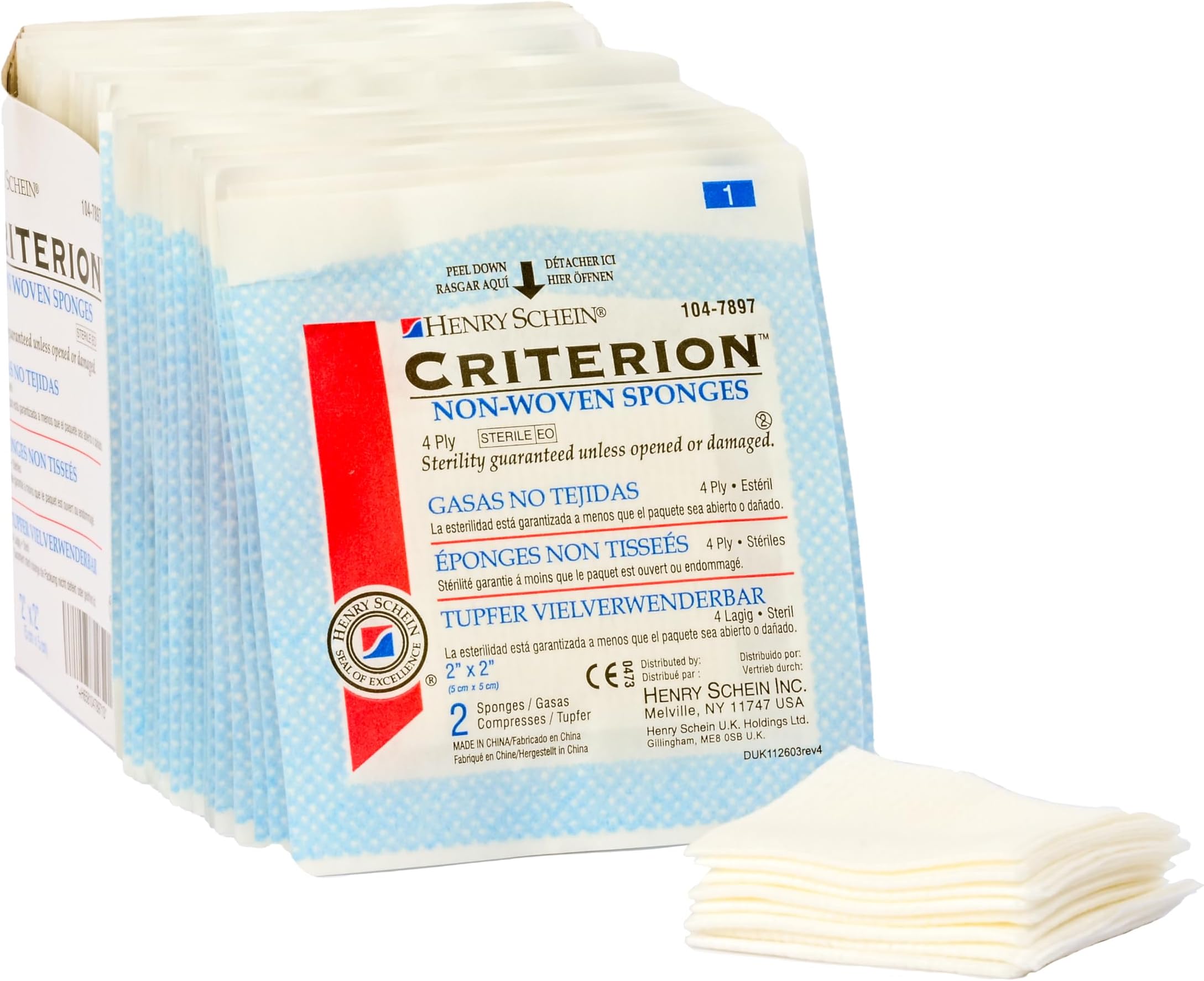 Amazon.com: Henry Schein Criterion 2x2” Non-Woven Sponge- Rayon ...