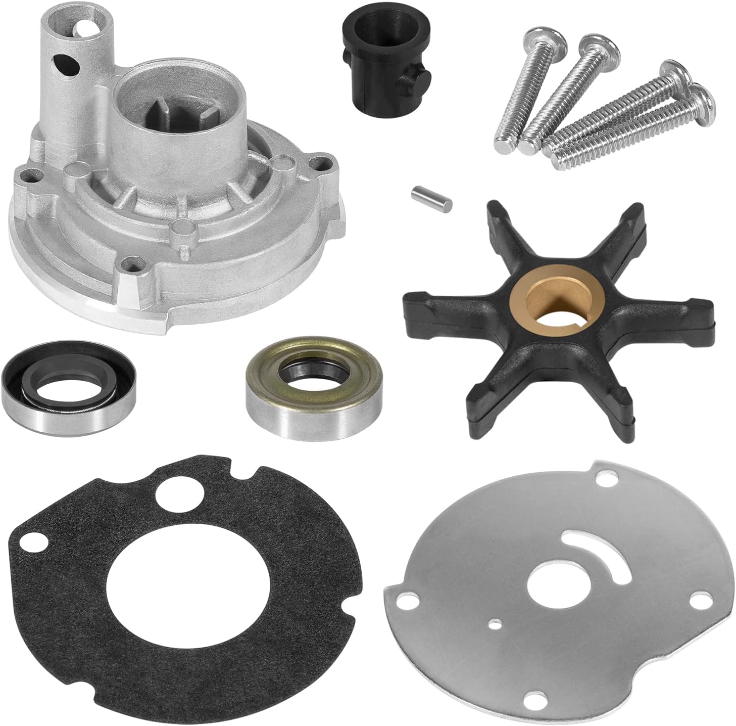 Amazon.com: 382296 Water Pump Kit Impeller Rebuild Kit For Johnson ...