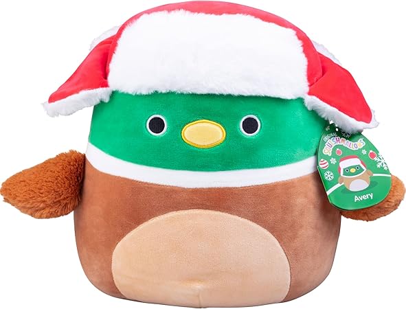 Amazon.com: Squishmallows Original 10-Inch Avery The Christmas Mallard ...