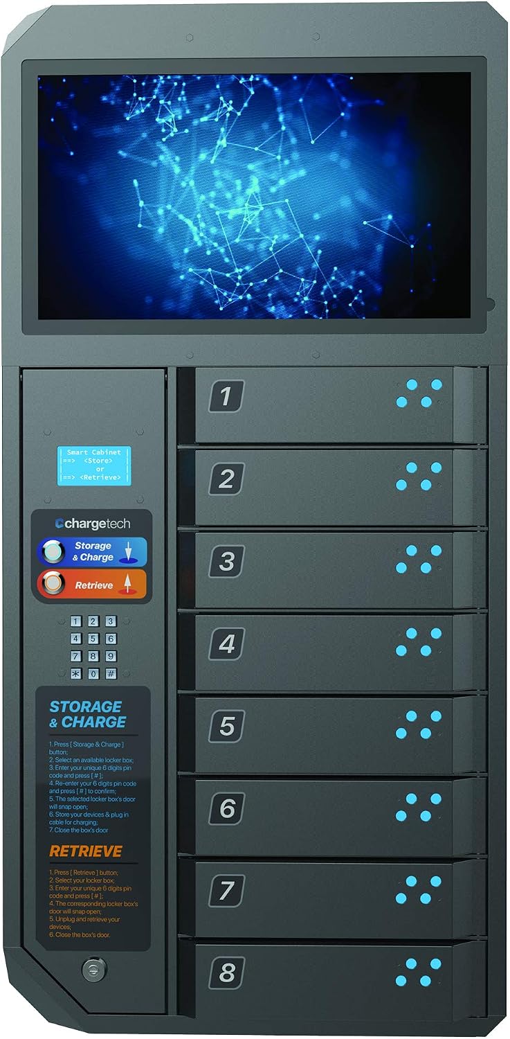 Amazon.com: ChargeTech Secure Cell Phone Video Charging Station Locker ...