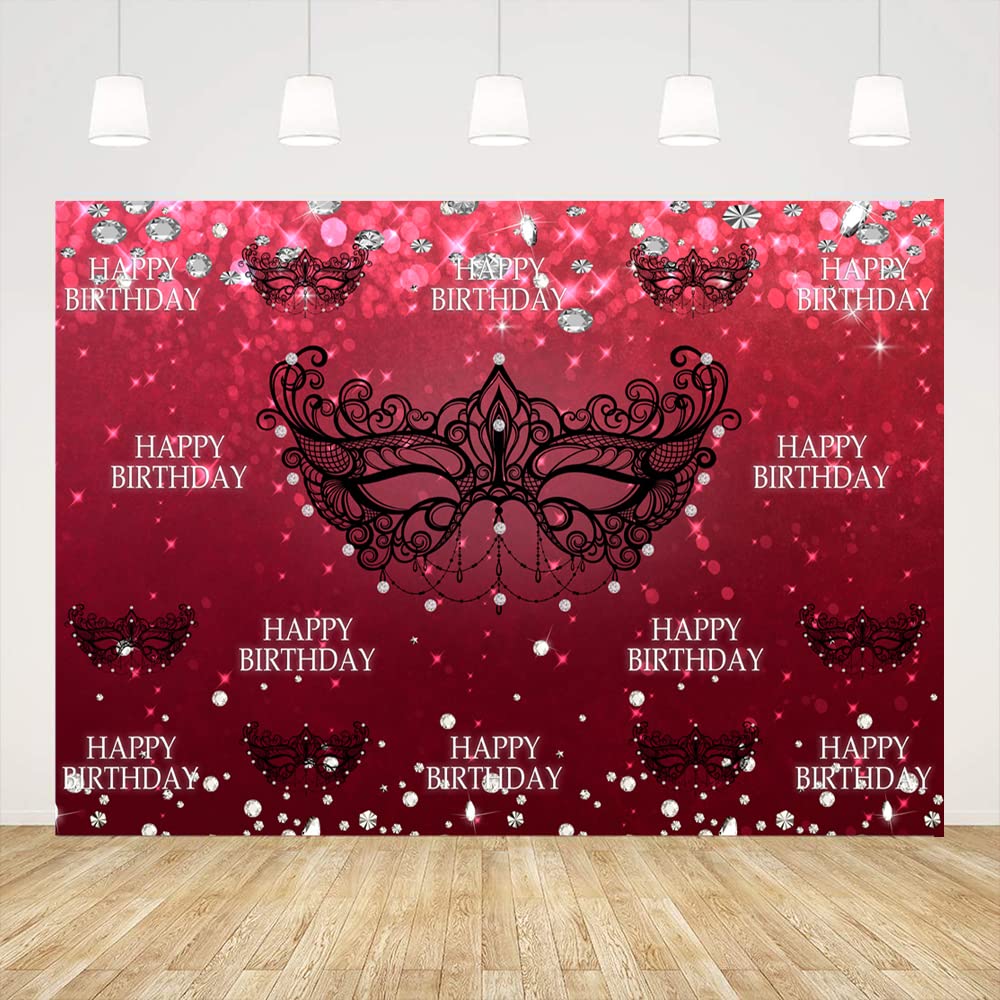 Buy Ticuenicoa 7x5ft Masquerade Backdrops for Photography Happy ...