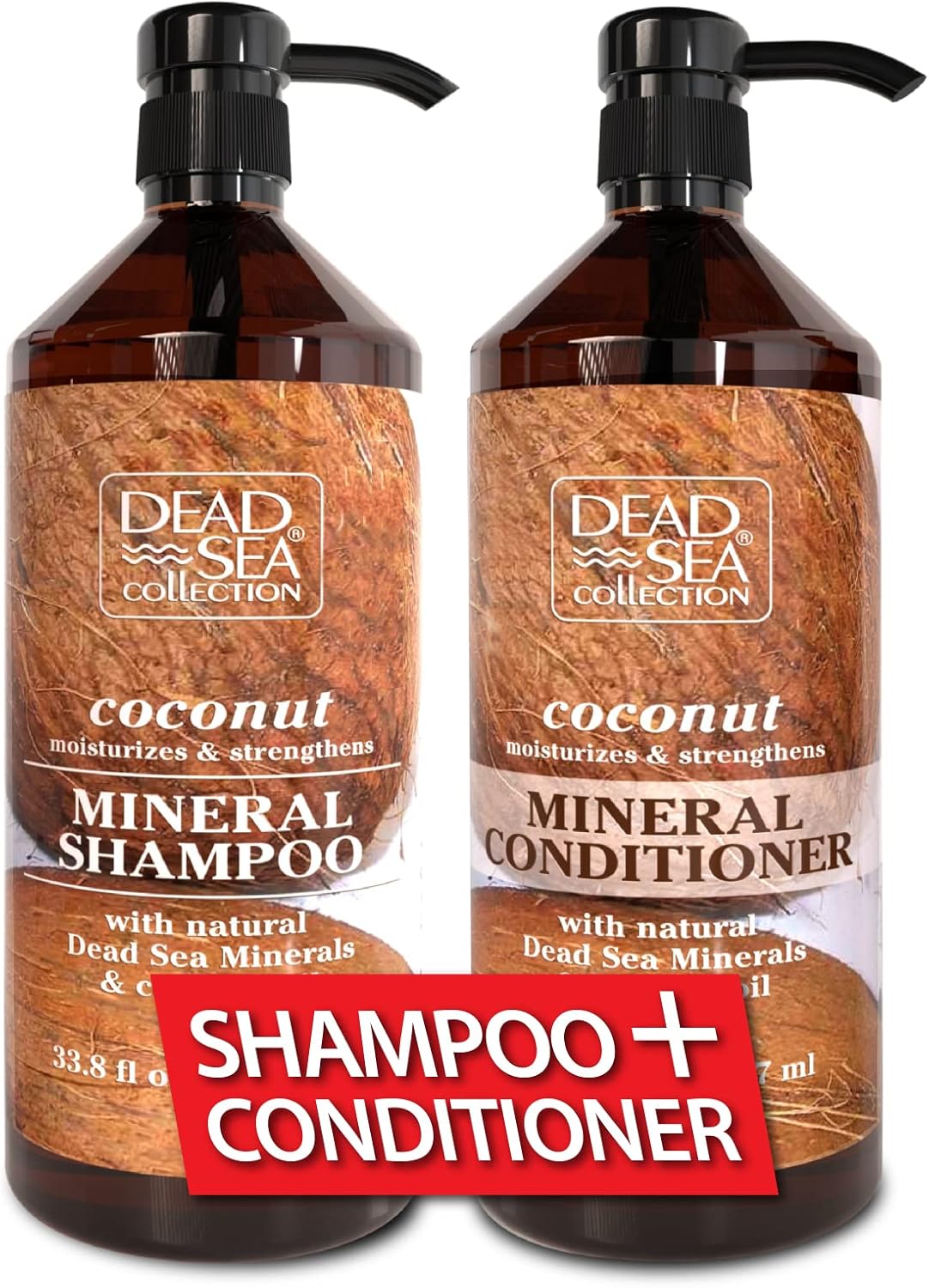 Dead Sea Collection Shampoo and Conditioner Set with Natural Mineral ...