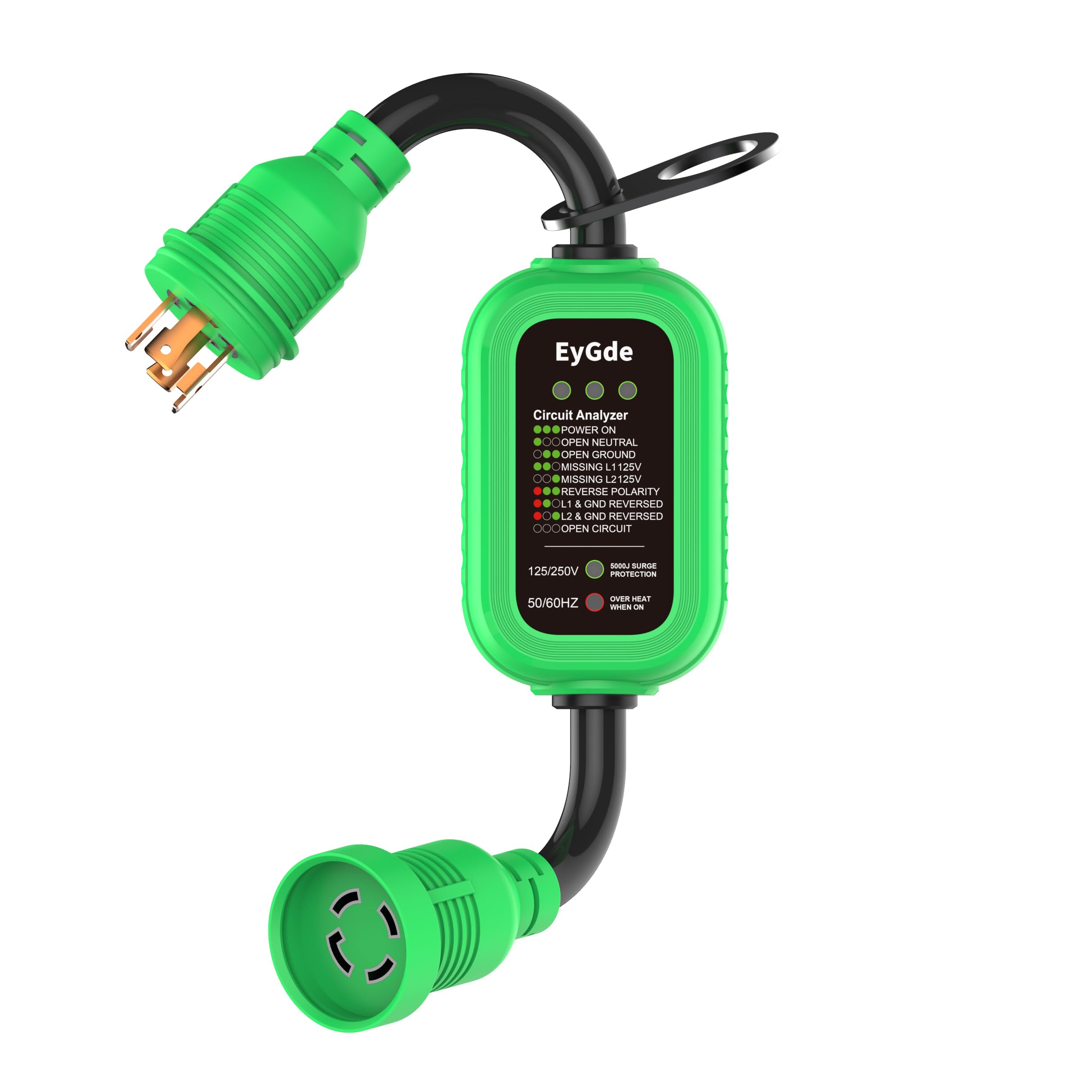 Snapklik.com : EyGde 4 Prong 30Amp To 30 Amp Twist Lock Adapter, RV ...