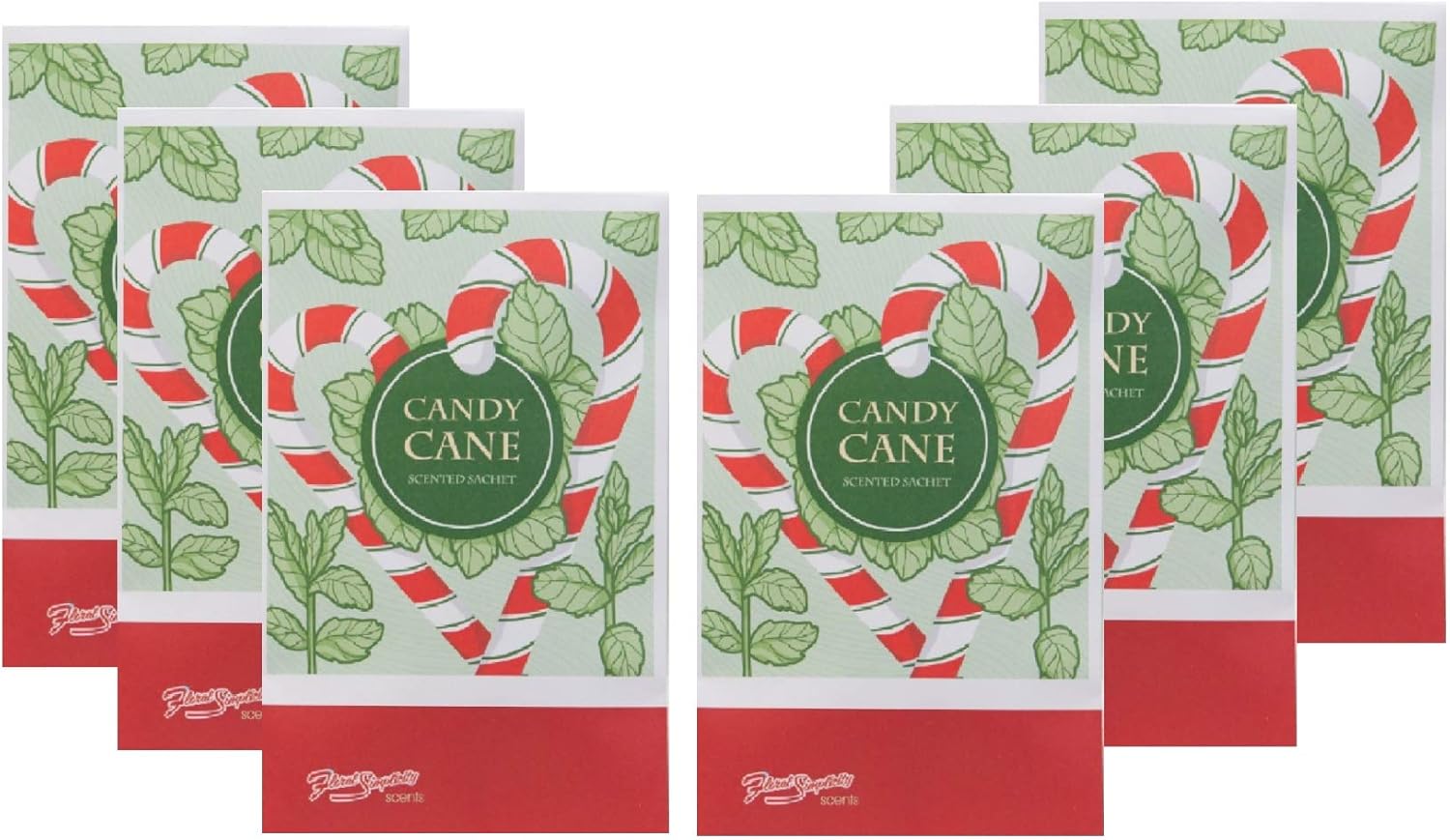 Amazon.com: Floral Simplicity Candy Cane Scented Sachets Pack of 6 ...