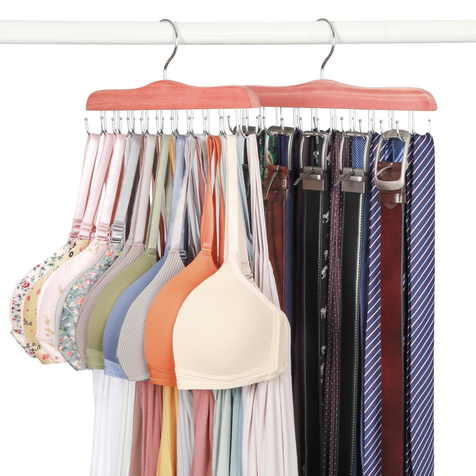 Amazon.com: TOPIA HANGER Bra Hangers for Closet Organizer, Cedar Wooden ...