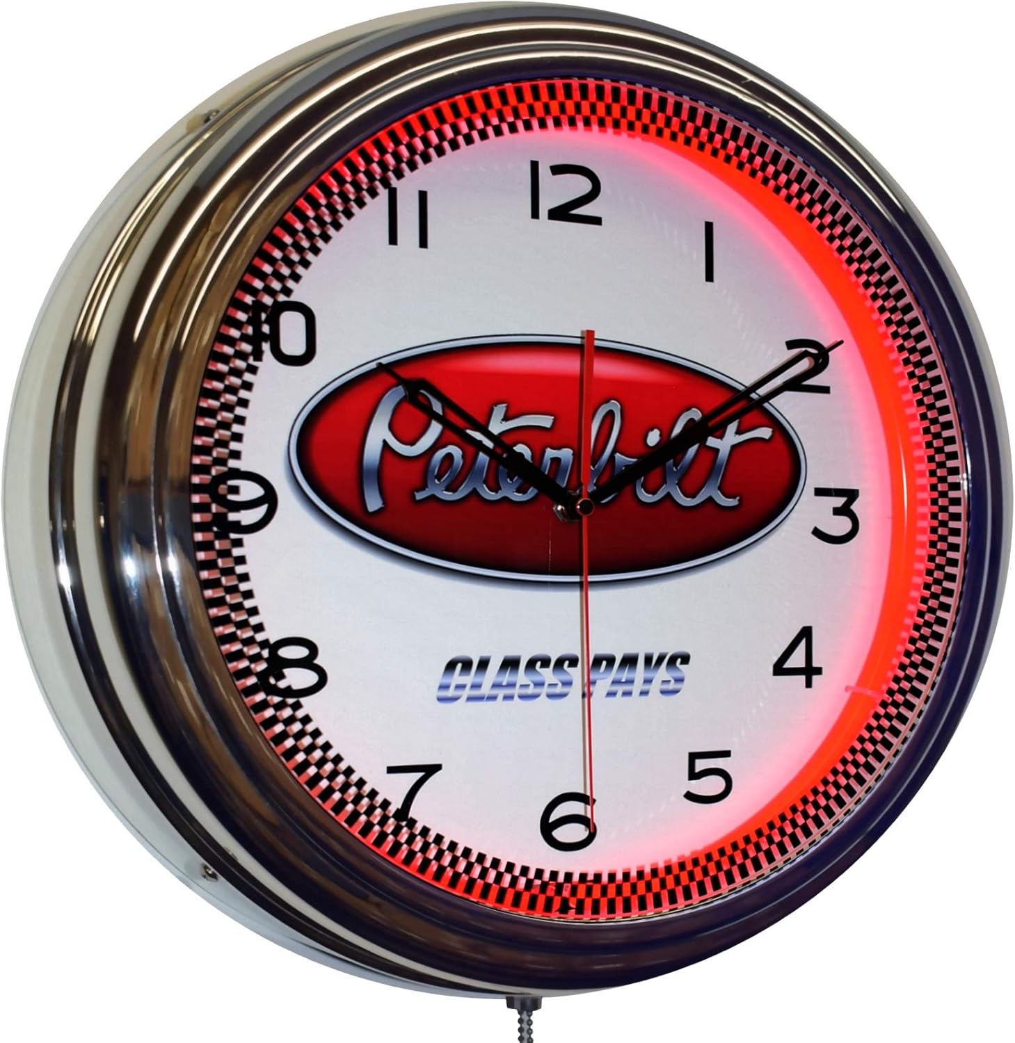 Amazon.com: Peterbilt Motors Neon Advertising Clock Man Cave Garage ...