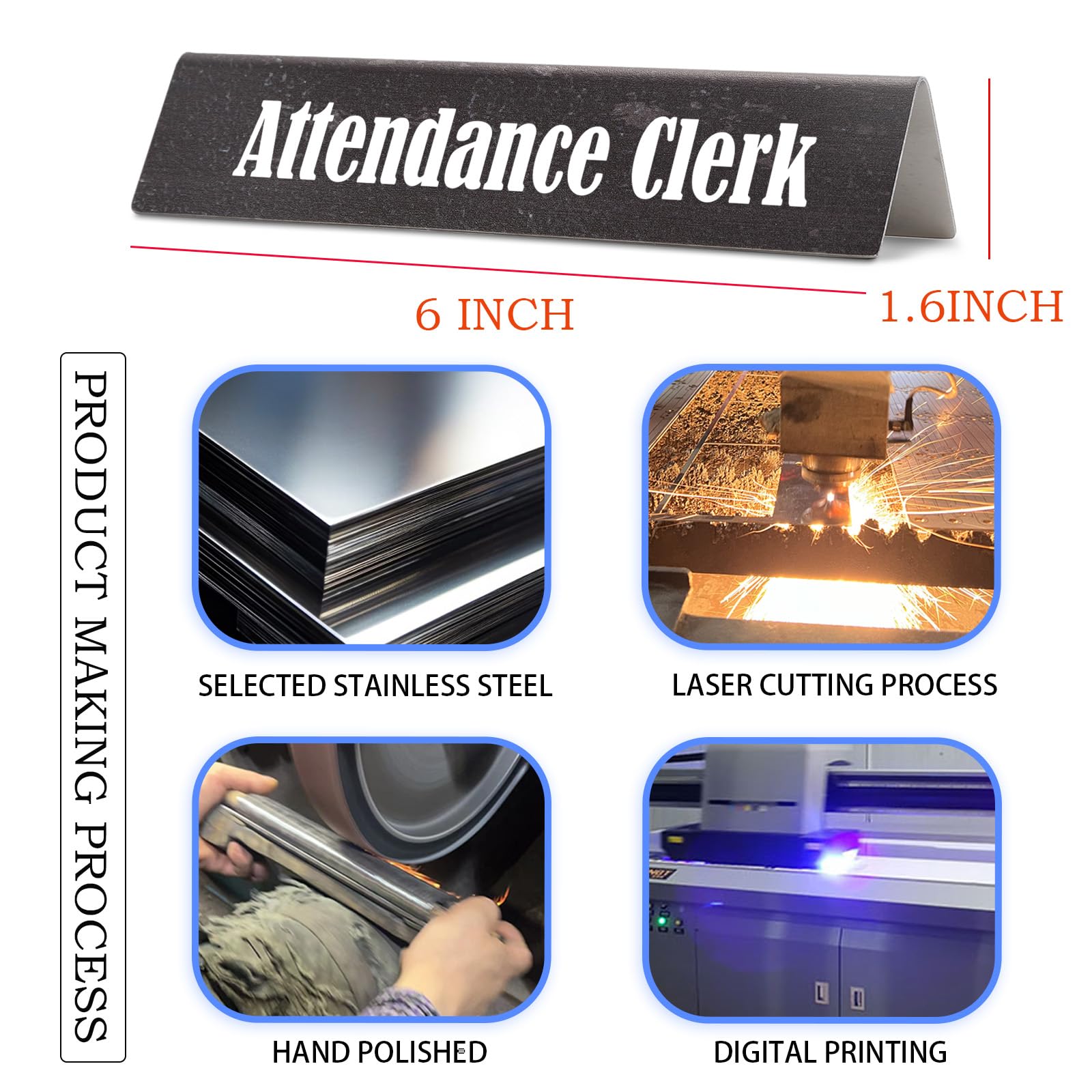 Snapklik.com : Funny Desk Novelty Nameplate For Attendance Clerk, Never ...