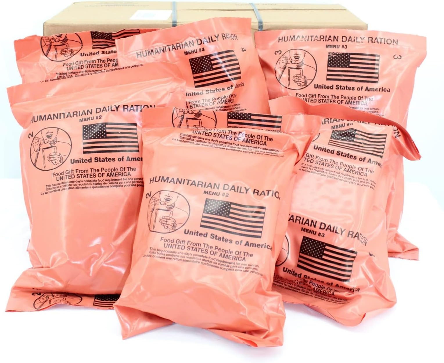 Amazon.com: 6 Meal HUMANITARIAN DAILY RATION MRE - RANDOM MENU - 2023 ...