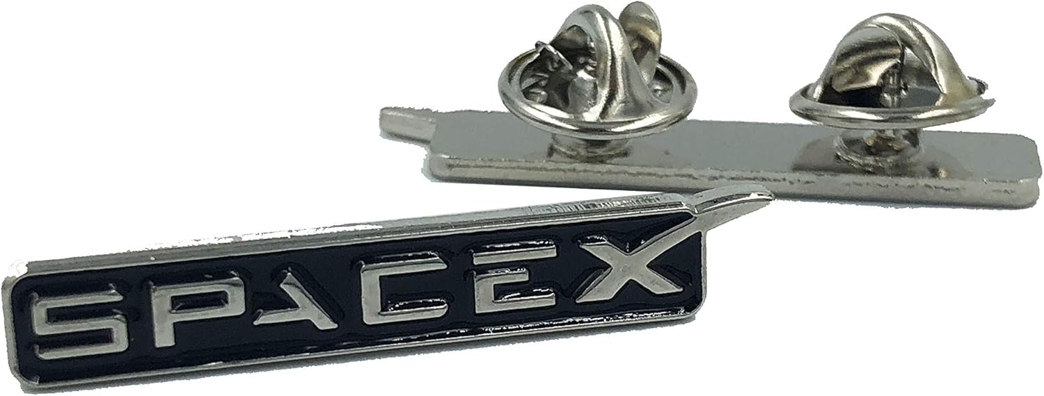 Amazon.com: M-16 SpaceX pin Space X dual pin back black lapel pin ...