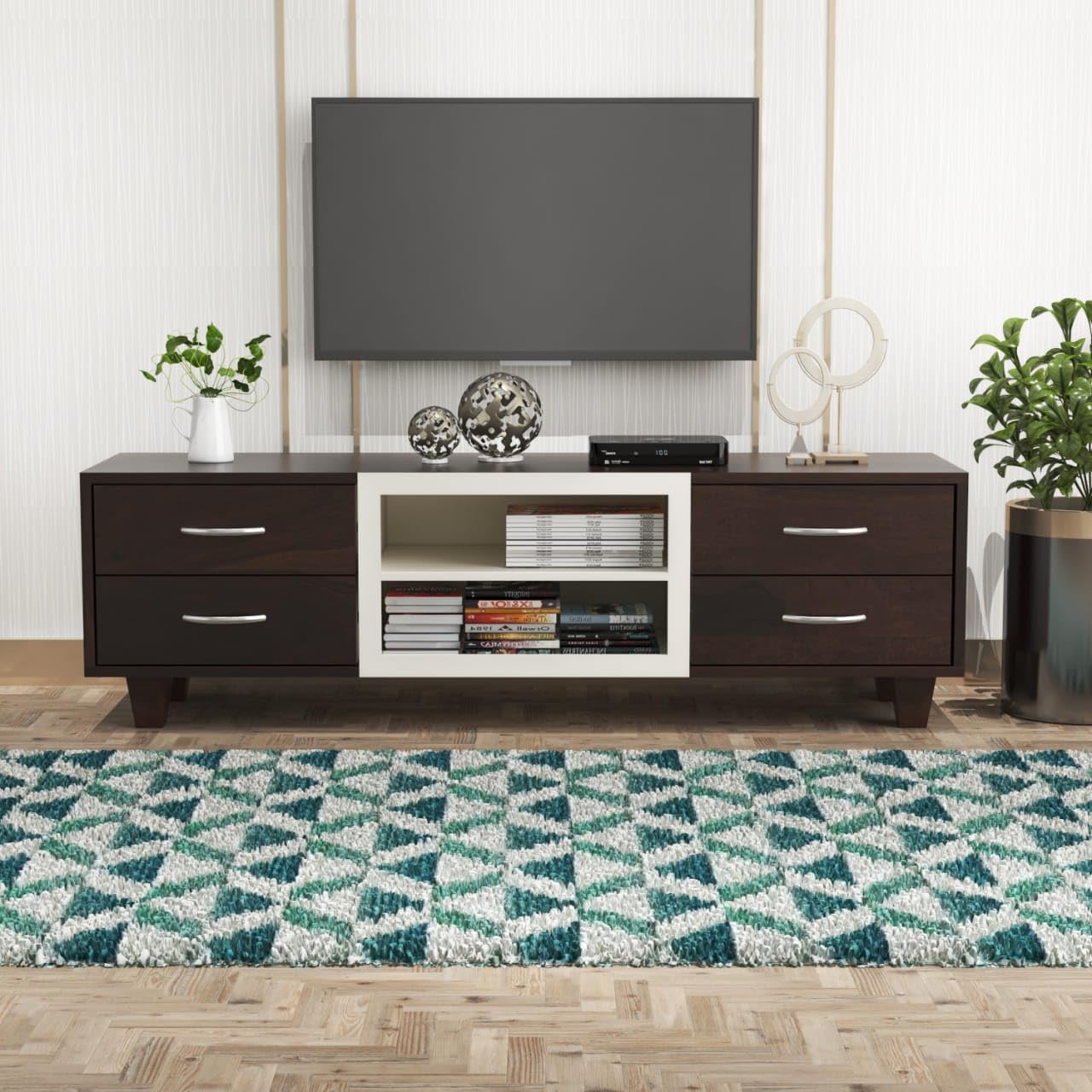 Buy BAJOUM Sheesham Wooden Smart Tv Entertainment Unit | Tv Unit for ...