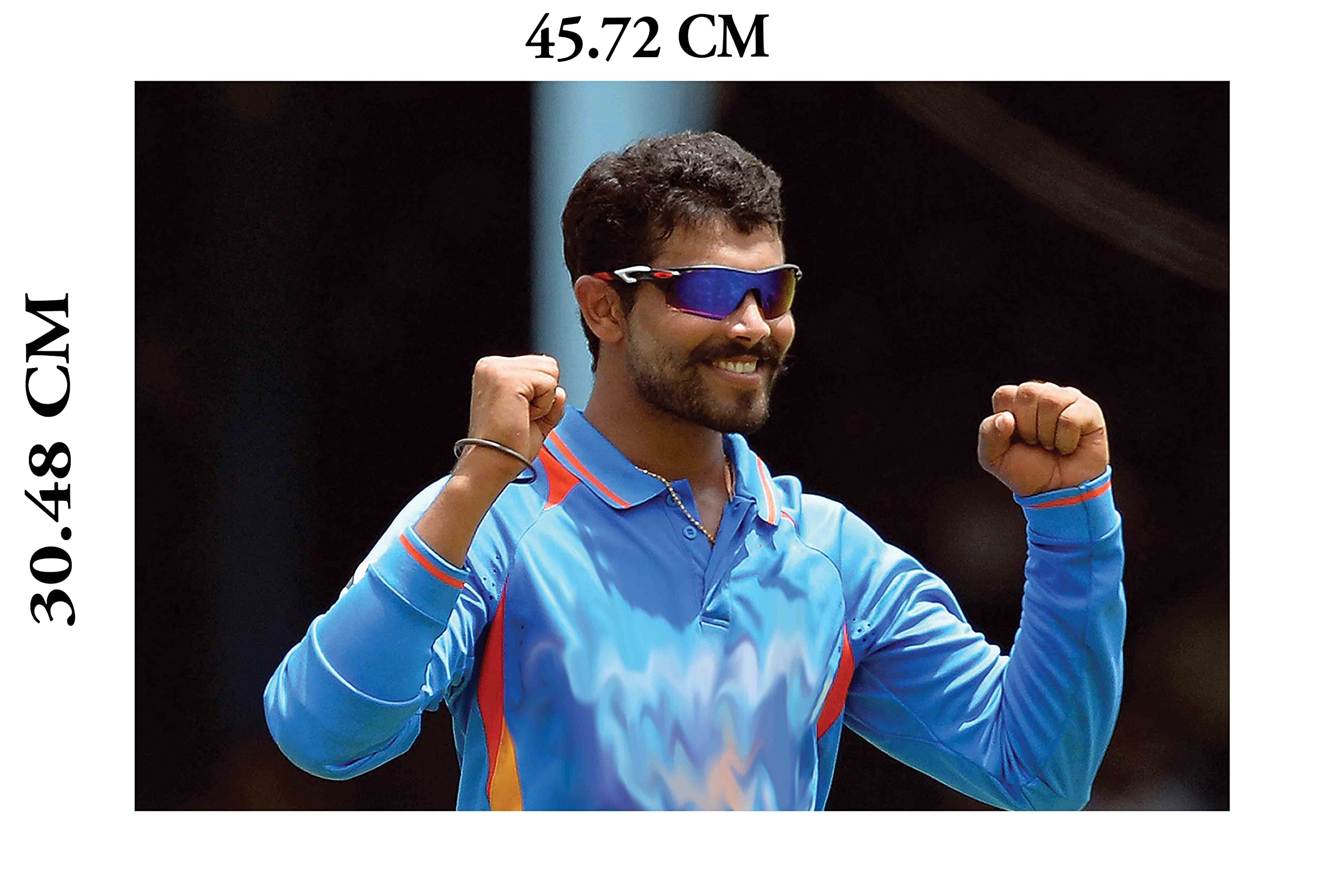 Buy Indian Cricketer Ravindra Jadeja Poster|Wall Decor|Interior Poster ...