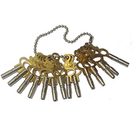 (PWK) Set Of 14 Pocket Watch Keys Size 00-12 : Tools Winder Vintage ...