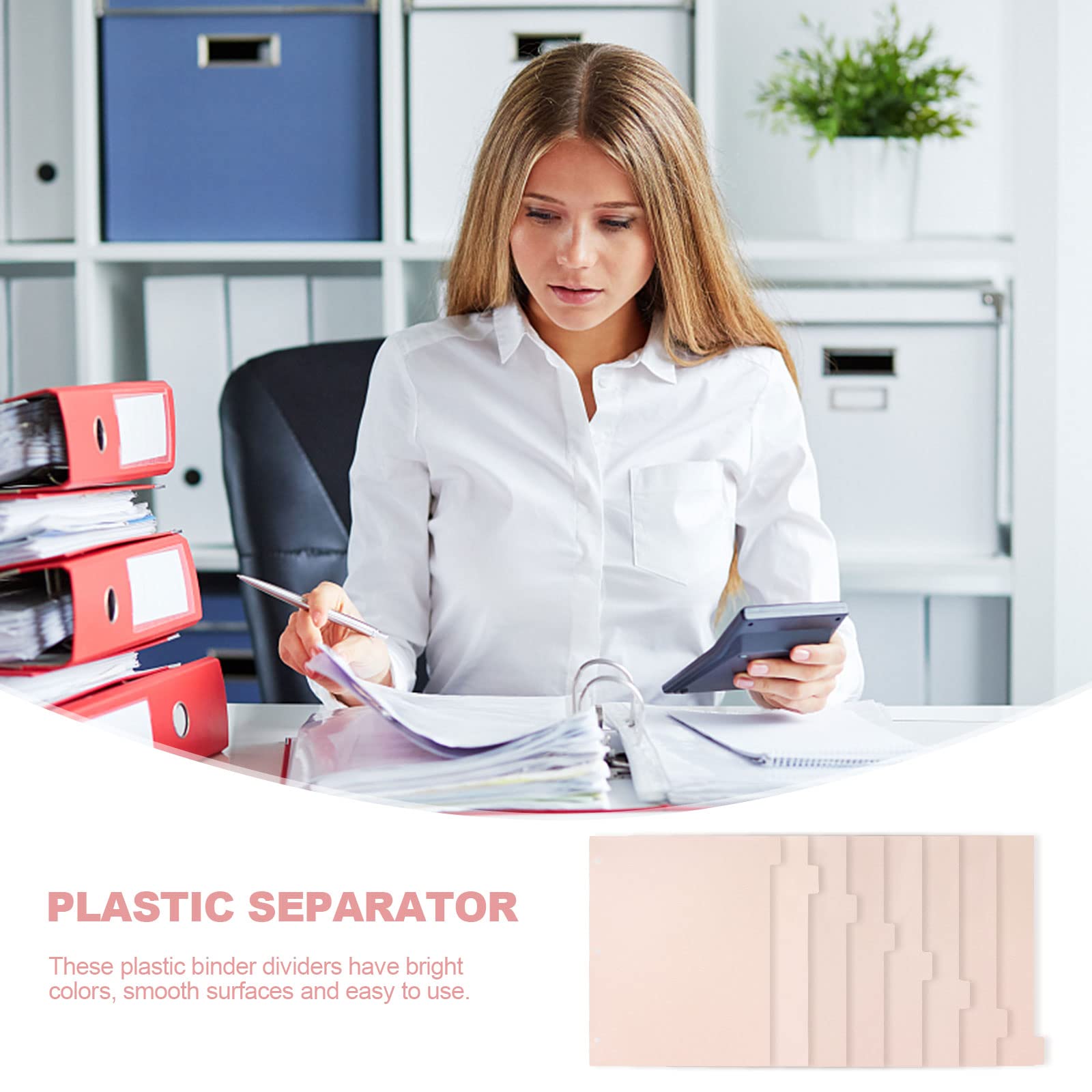 Snapklik.com : (3-Pack) Pink Dividers For 3 Ring Binder, 8-Tab Sturdy ...