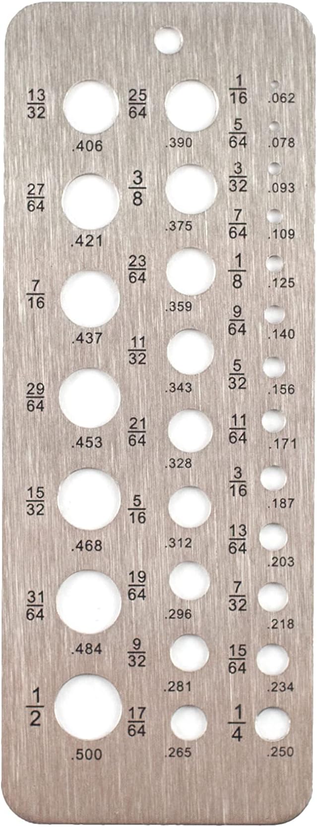 Metal Drill Bit Gauge Wire Bolt Size Diameter Index Metric & SAE (Black ...