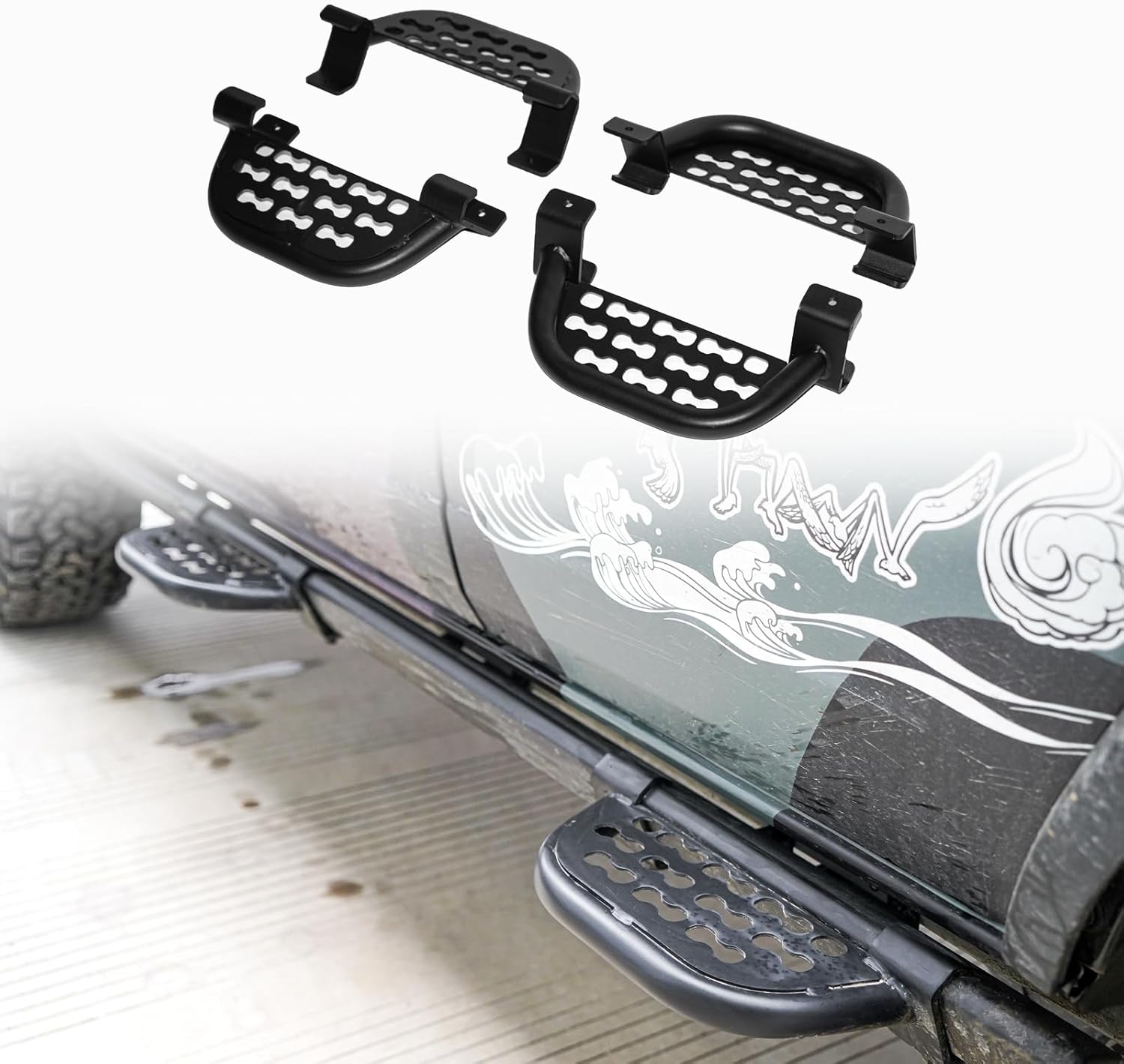 Amazon.com: 4Pcs Easy Steps Fit for 2021-2025 Ford Bronco 4 Door Add on ...