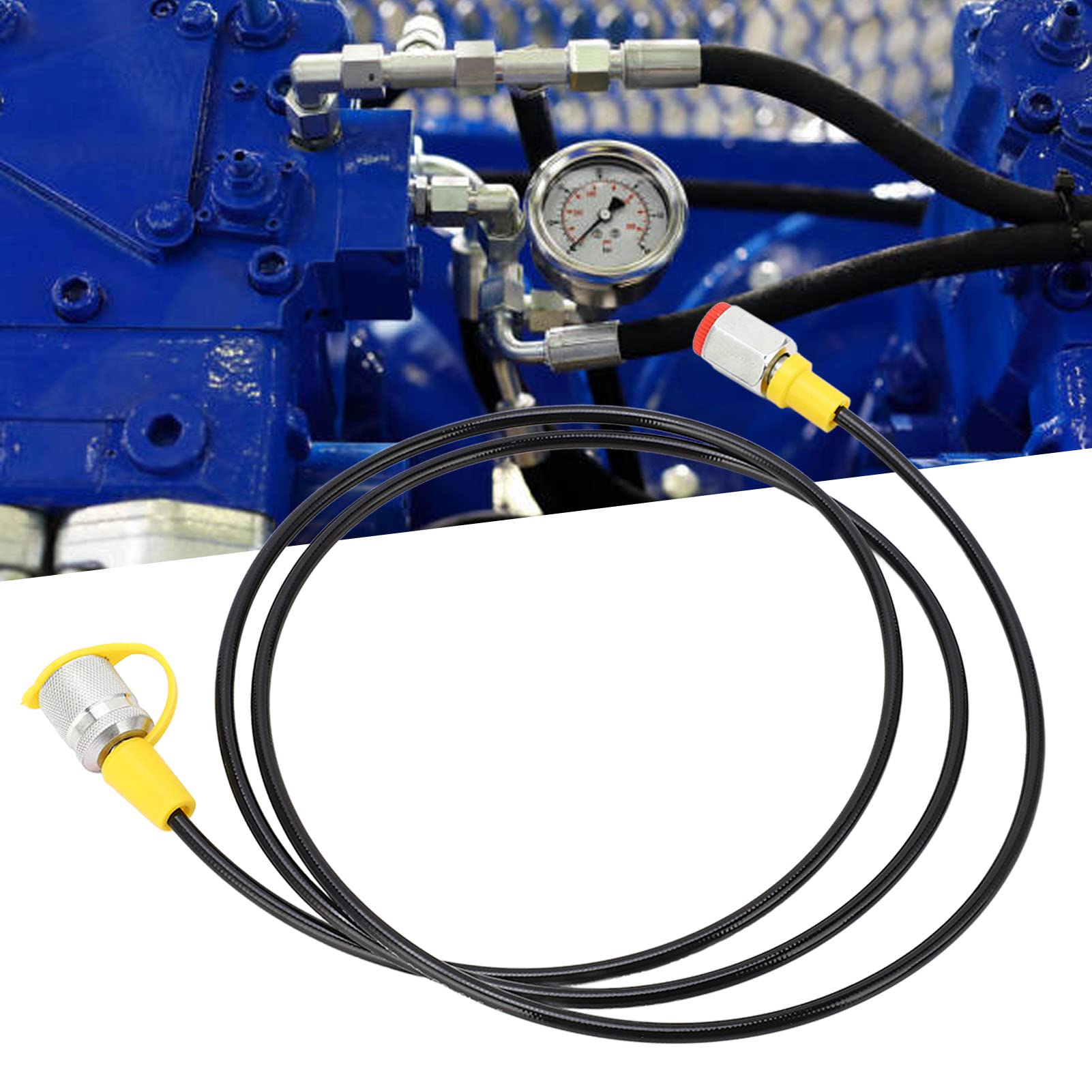 DN2 9000psi Flexible Test Point High Pressure Gauge Hydraulic Test ...