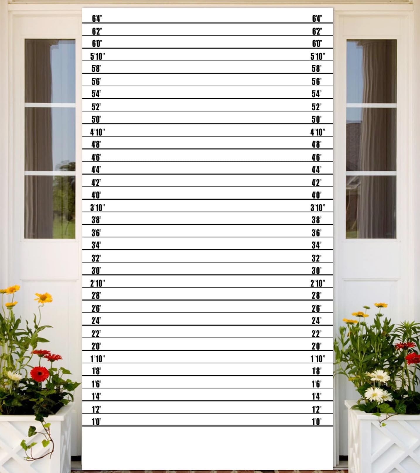 Amazon.com : Mugshot Police Lineup Height Charts Banner Backdrop ...