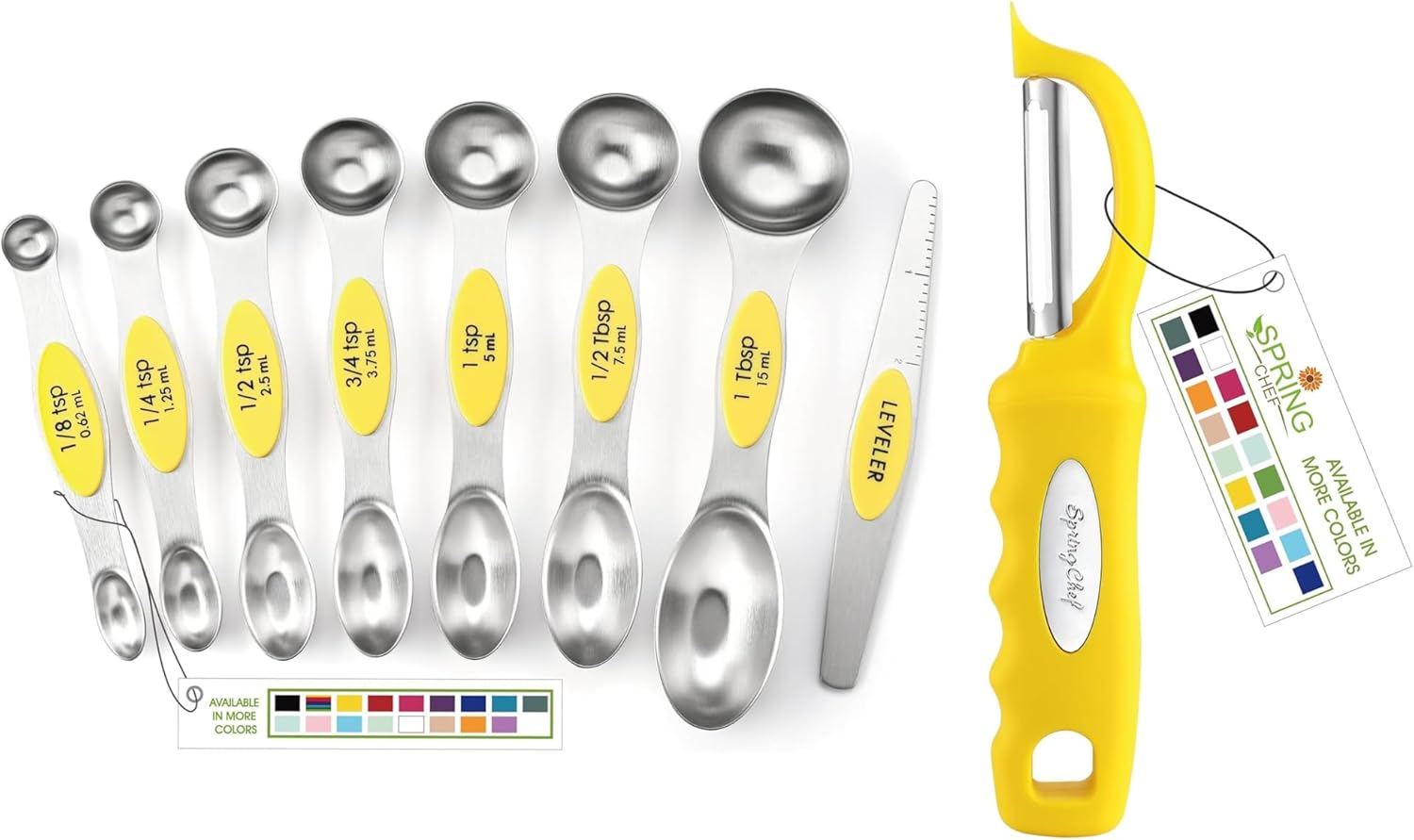 Amazon.com: Spring Chef Dual Sided Magnetic Measuring Spoons, Set of 8 ...