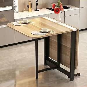 Amazon.com - Gtzly Drop Leaf Dining Table with Metal Bracket ...