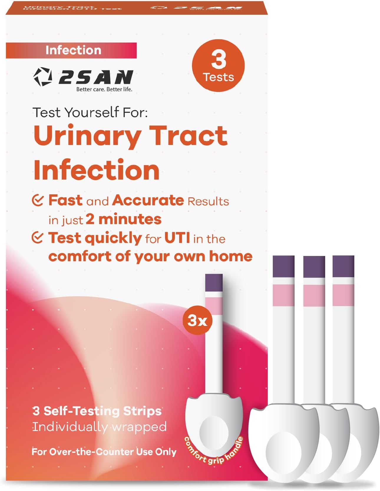 Amazon.com: 2San 2-in-1 UTI Test Kit 3-Pack - Rapid and Accurate at ...