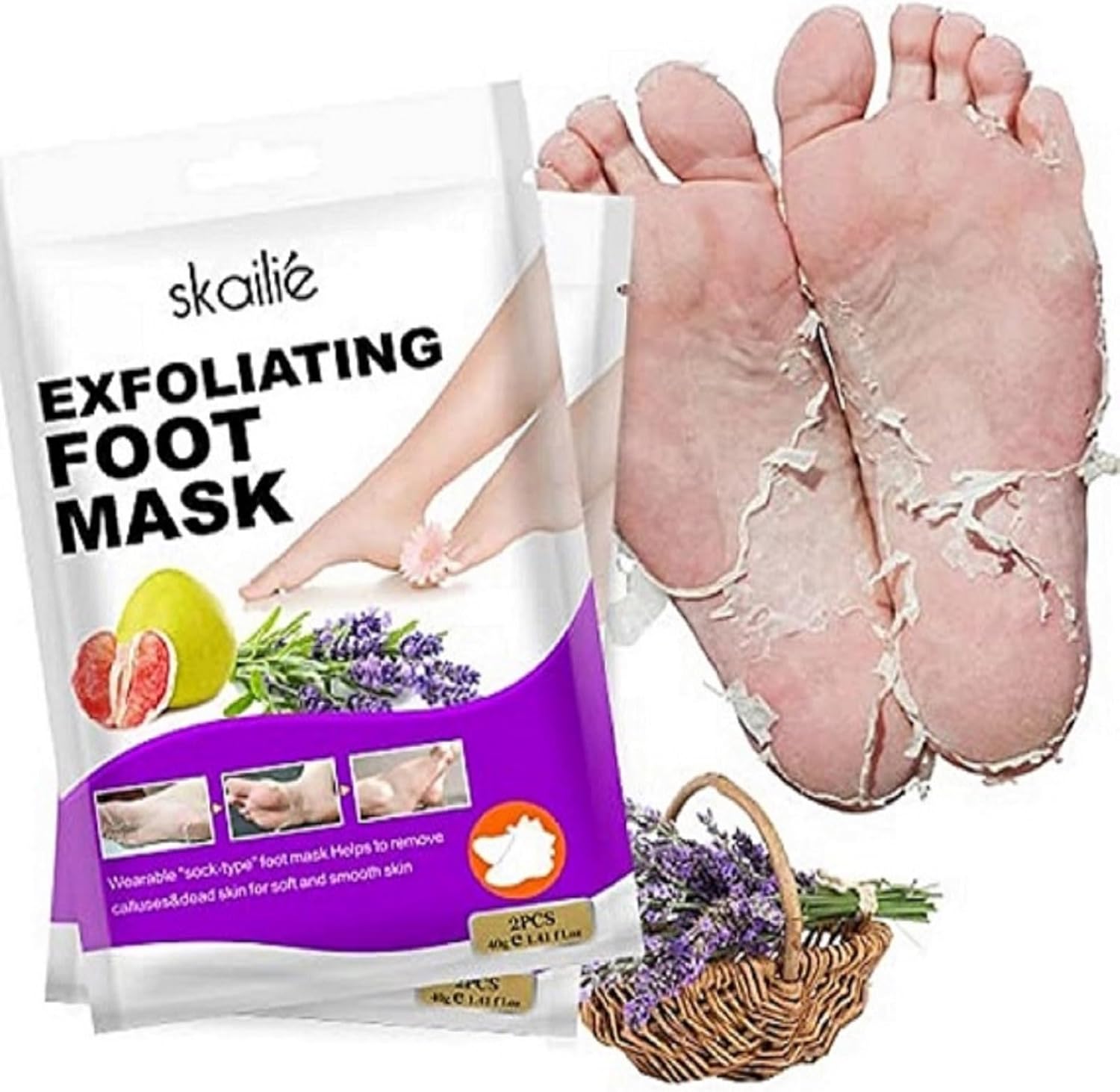 Amazon.com: 100K Foot Peel Mask for Dry Cracked Feet Extreme - Foot ...