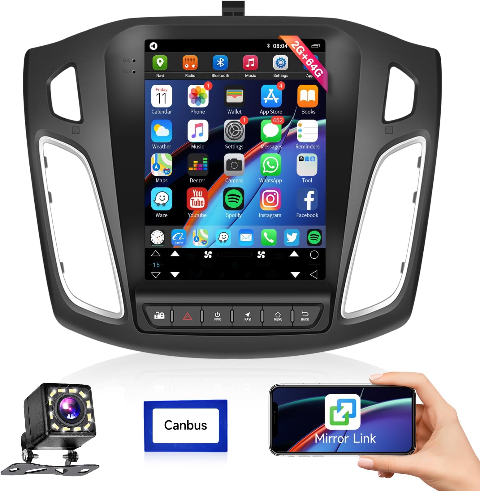 Amazon.com: Ford Focus Car Stereo Radio 2012-2018 with Carplay/Android ...