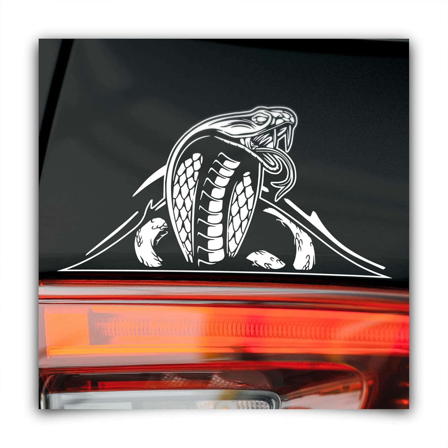 Peeking Monster Cobra Decal - Scary Snake Sticker for Car, Truck ...