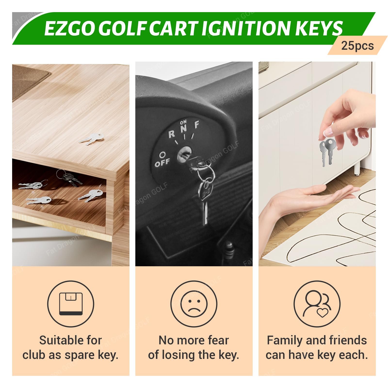 Snapklik.com : Panglong Ignition Keys Replace EZGO Golf Cart Key; EZGO ...