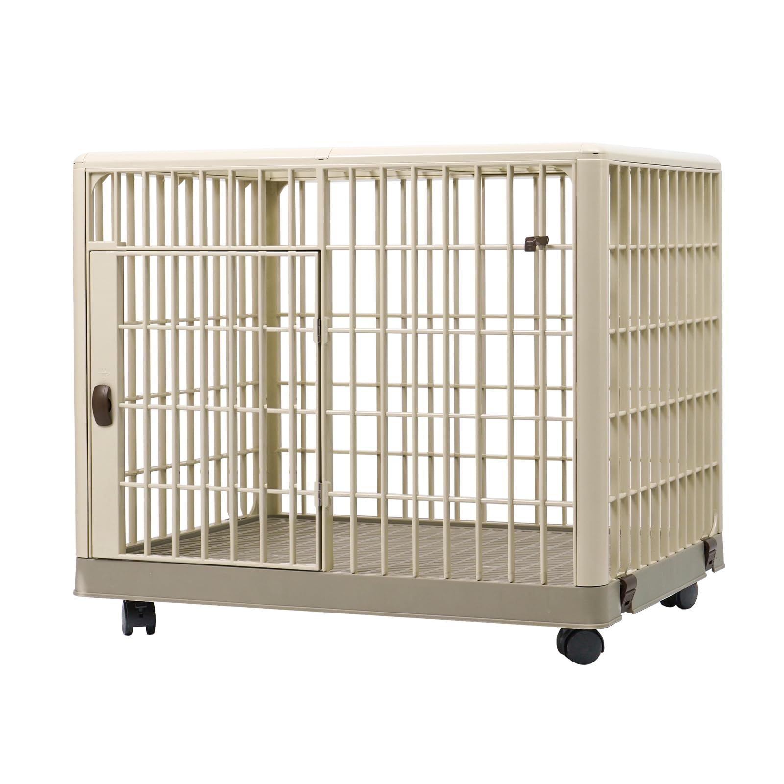 Amazon.co.jp: kaitou ペットケージ ペットサークル 耐荷重75kg 丸洗いOK 四輪 360° キャスター 軽量 頑丈 プラスチック 安全素材 おしゃれ 犬小屋 (Mサイズ ...
