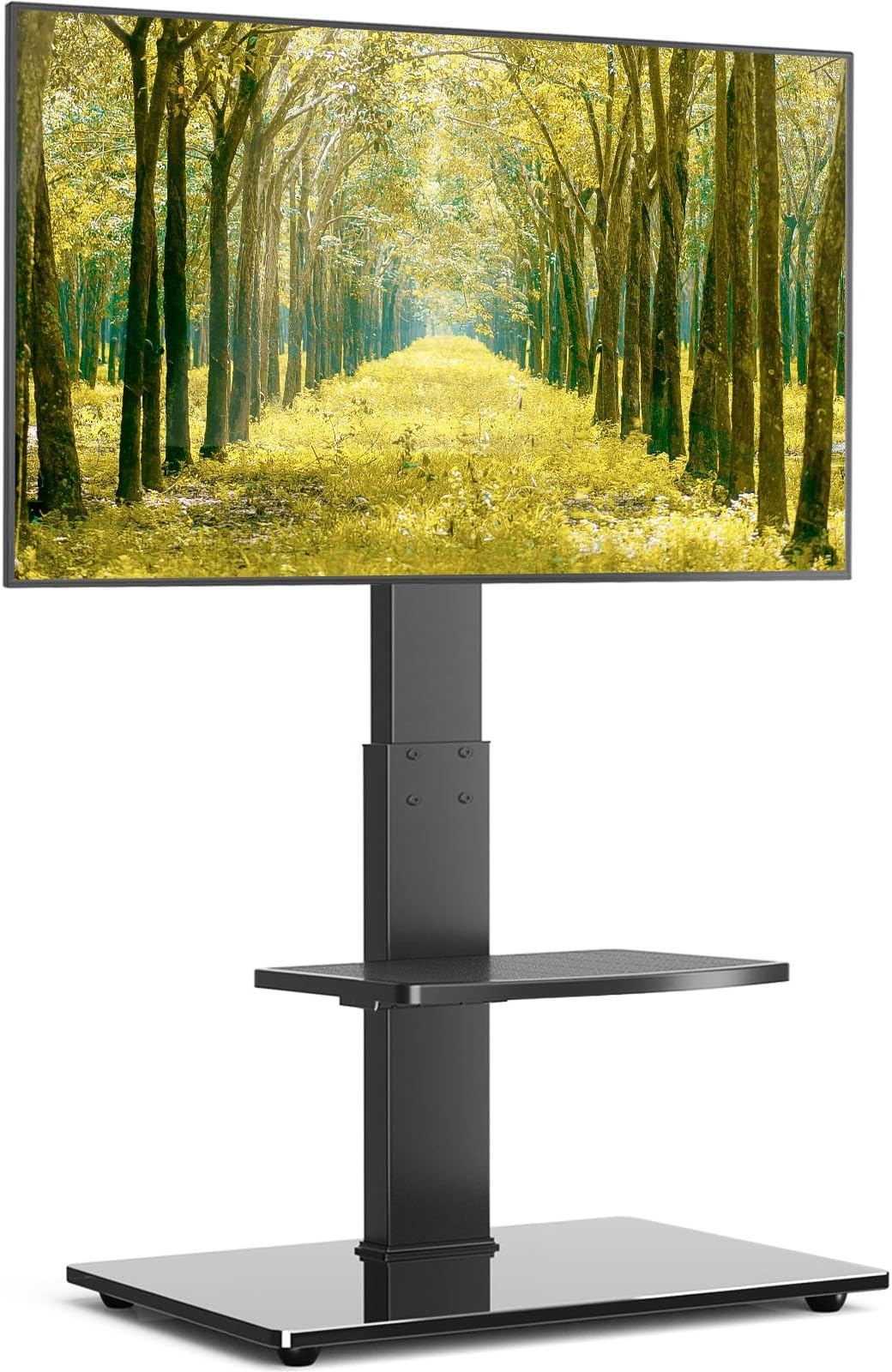 Amazon.com: YOMT Floor TV Stand with Mount Wood Base Tall Corner TV ...