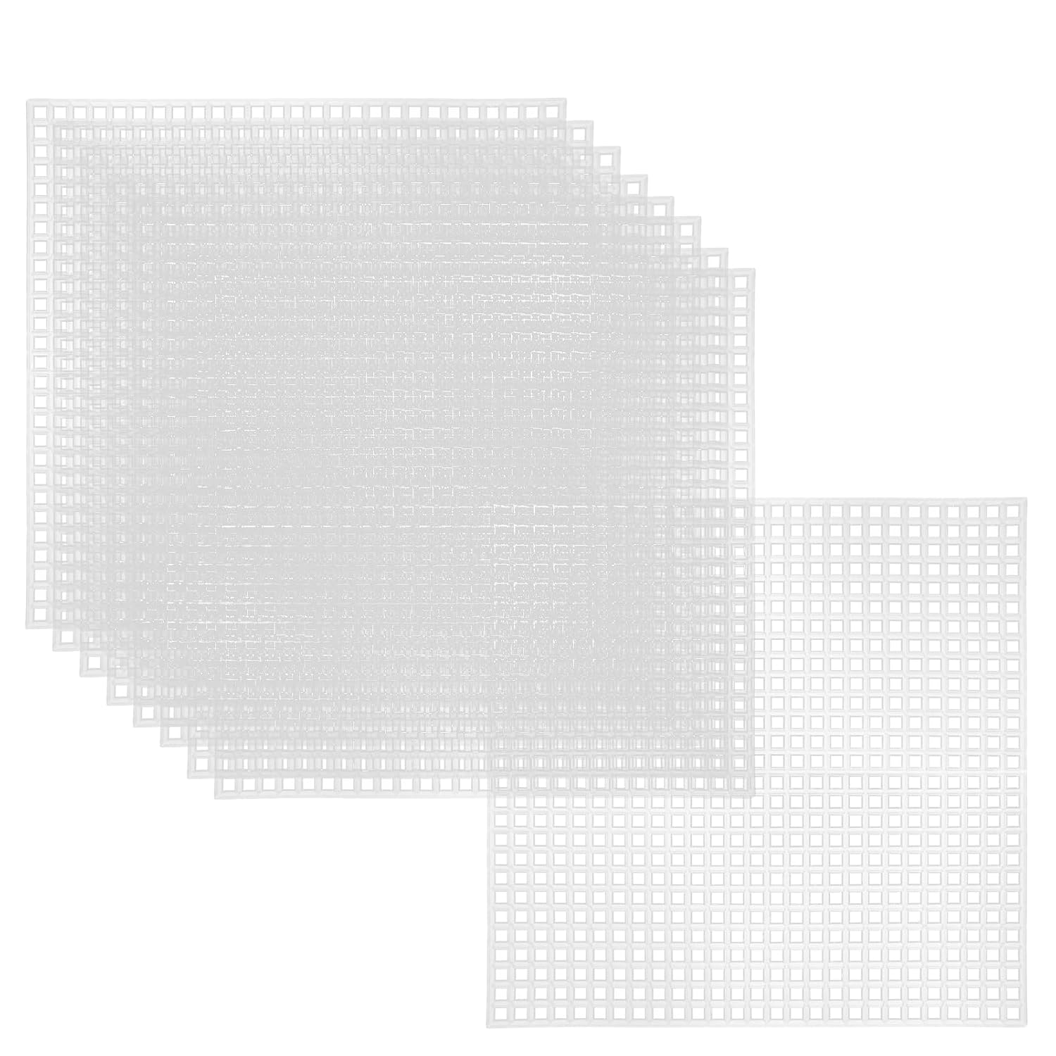 WELANE Plastic Canvas Sheets, 10 PCS Transparent Mesh Canvas for for ...