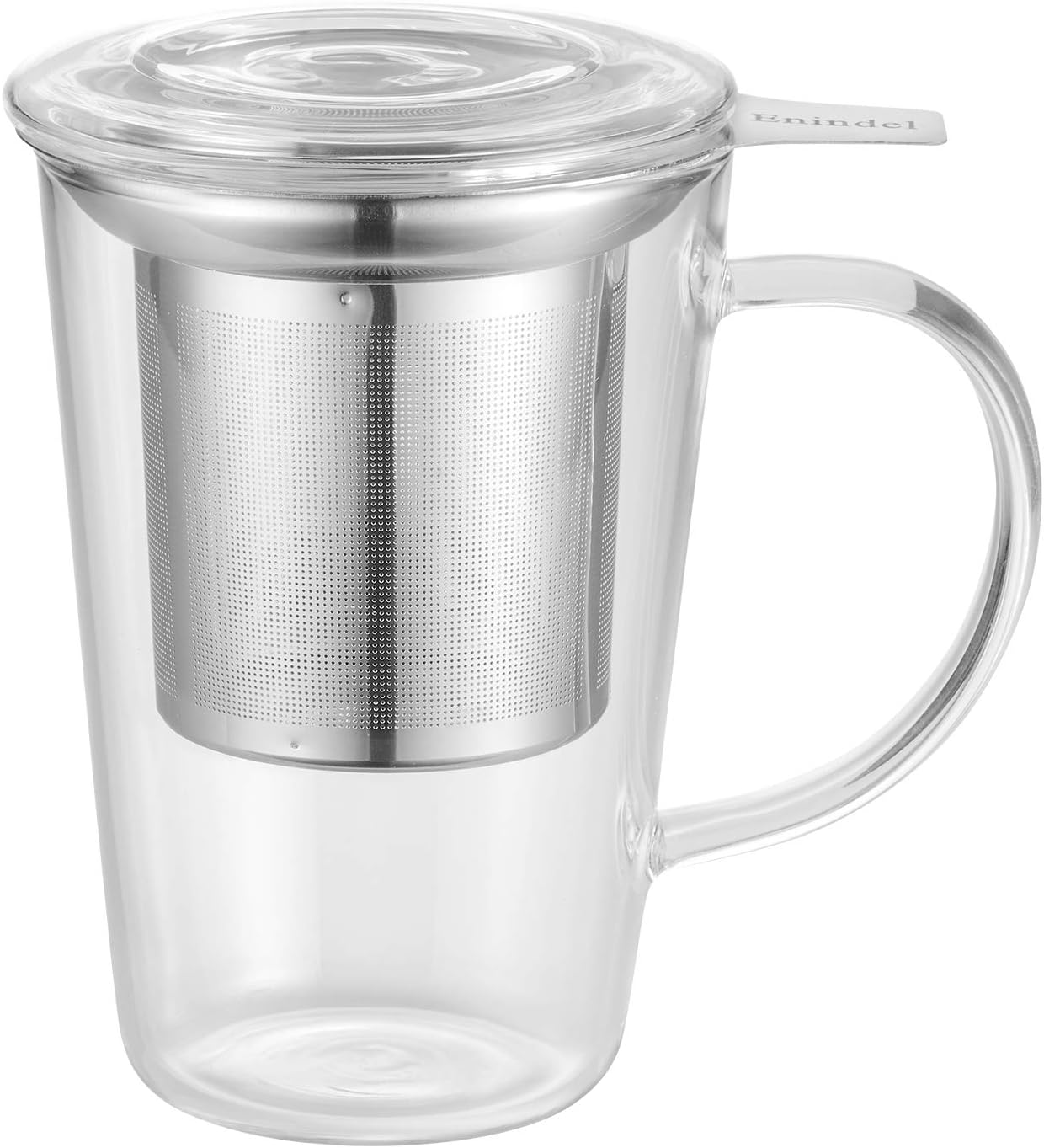 Amazon.com: Glass Tea Cup with Infuser and Lid, 17oz Borosilicate Glass ...