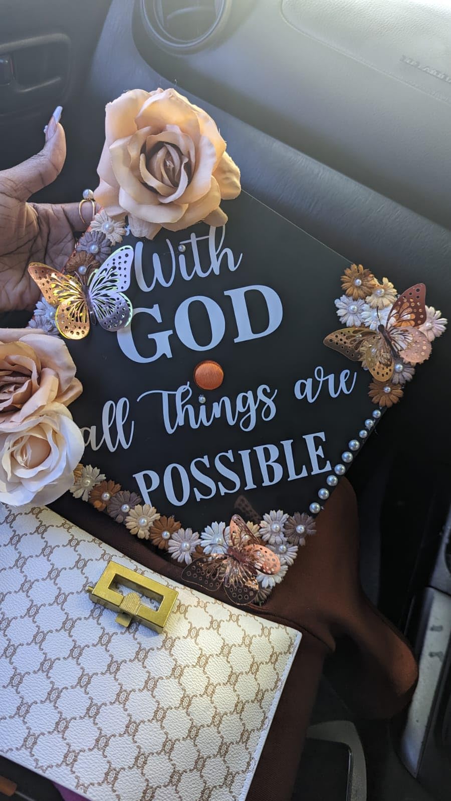 Amazon.com: Graduation Cap Topper - Inspirational Quotes Graduation Hat ...