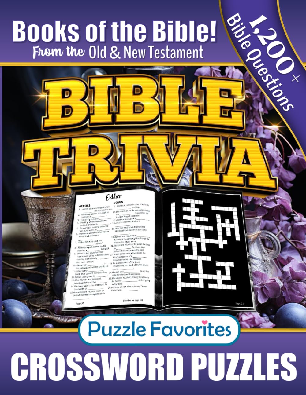 Bible Crossword Puzzles: Featuring over 1,200 Bible Trivia from the Old ...